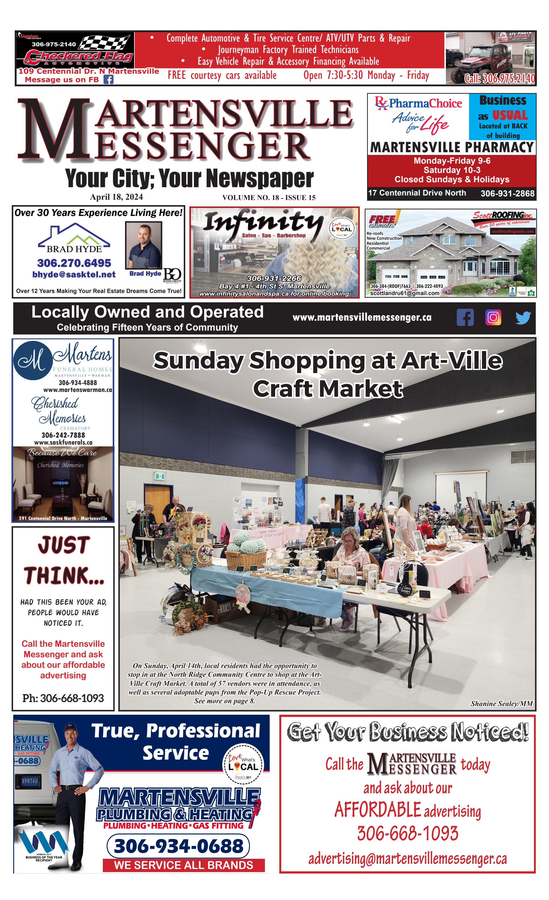 April 18, 2024 Digital Issue by Martensville Messenger - Issuu