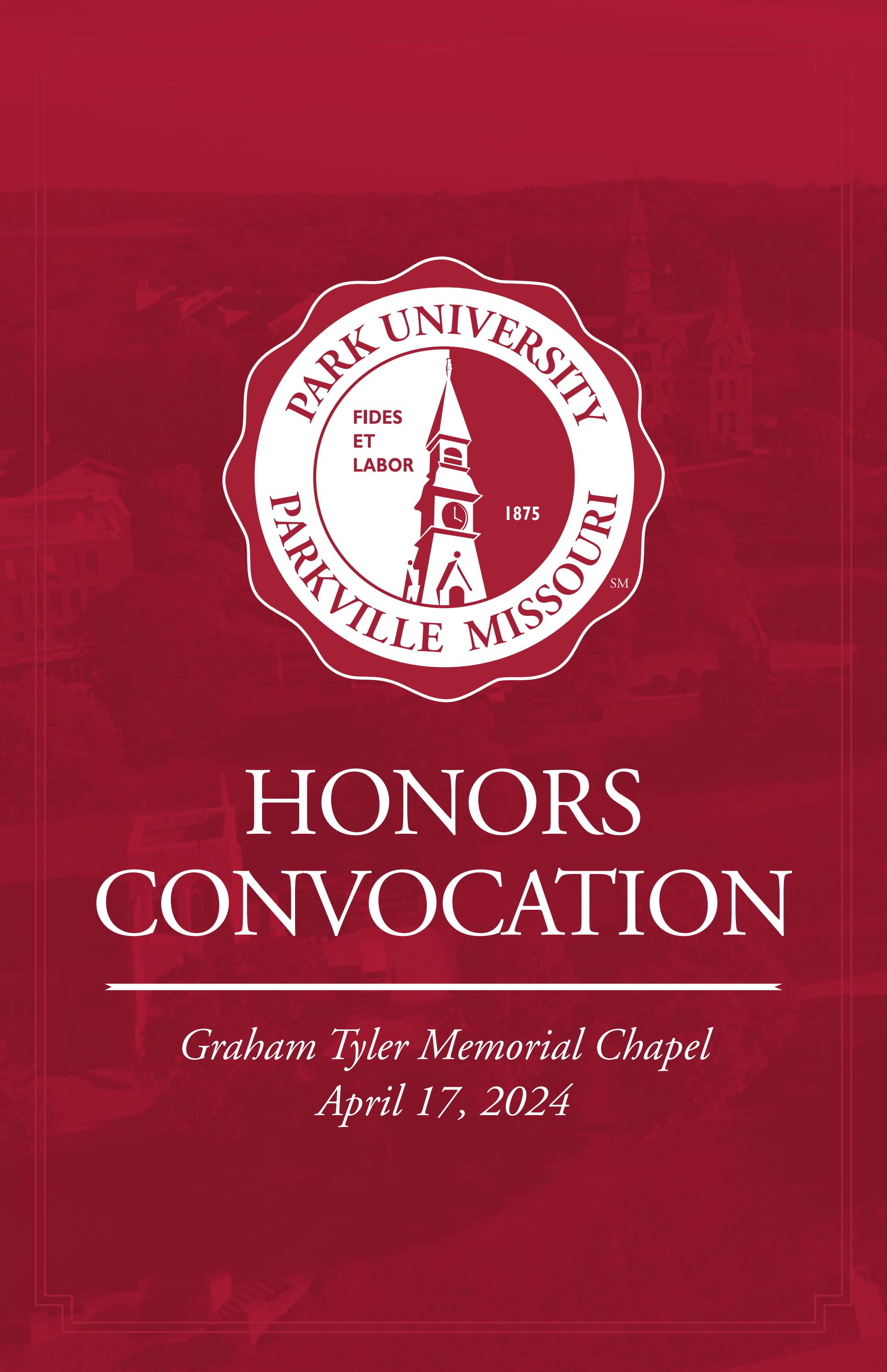 Park University Honors Convocation Program - April 2024 by Park ...