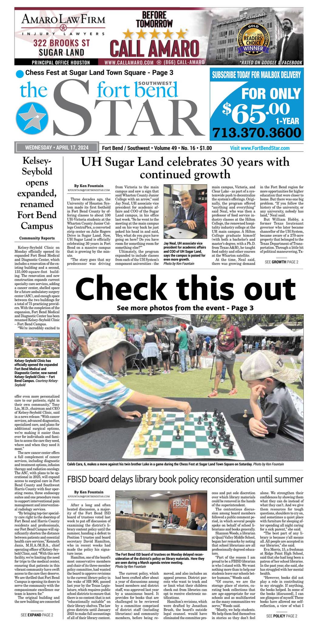 The 04-17-24 Edition of The Fort Bend Star by Street Media - Issuu