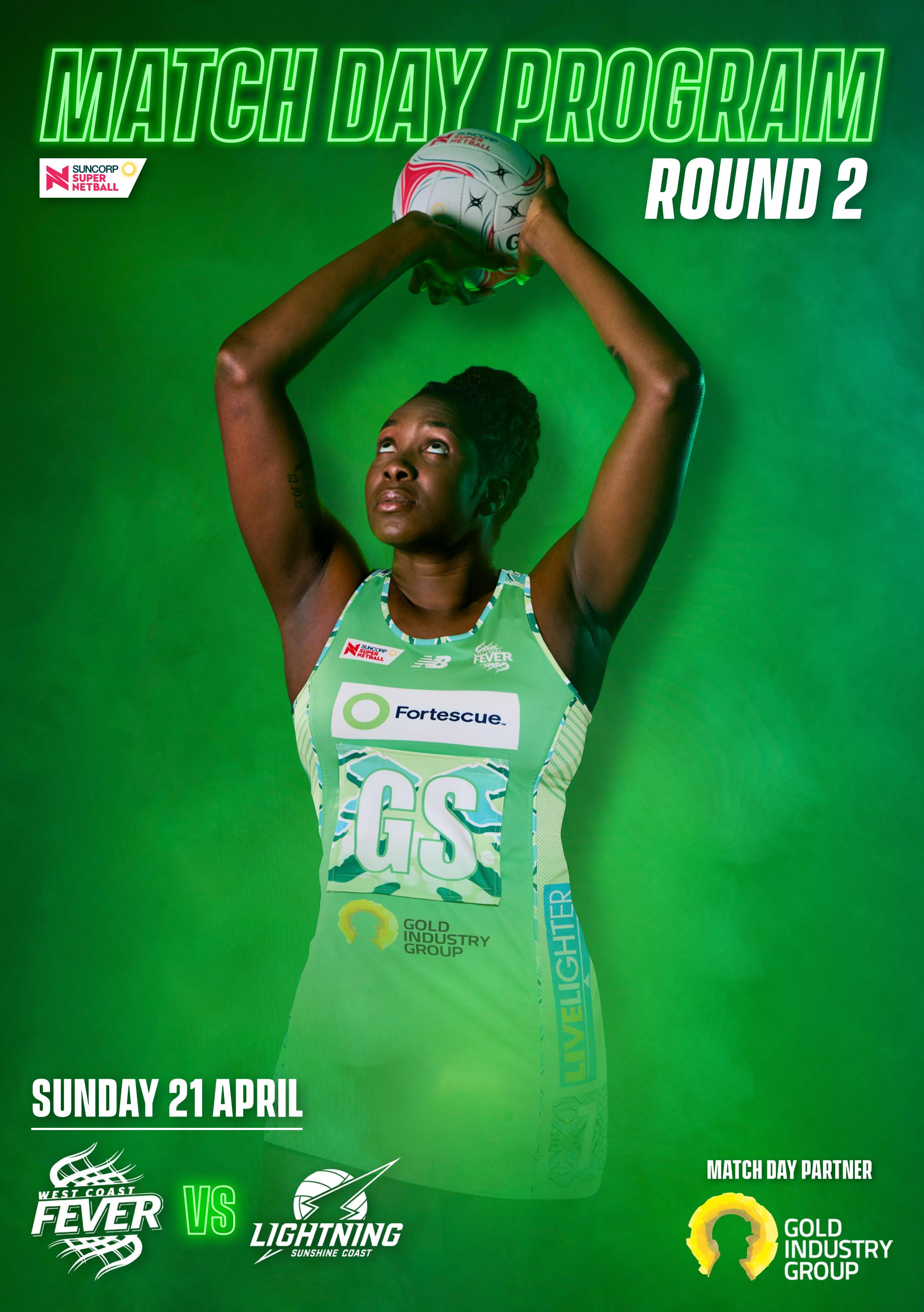 SSN 2024 - Fever v Lightning Match Day Program Round 2, Sunday 21 April ...