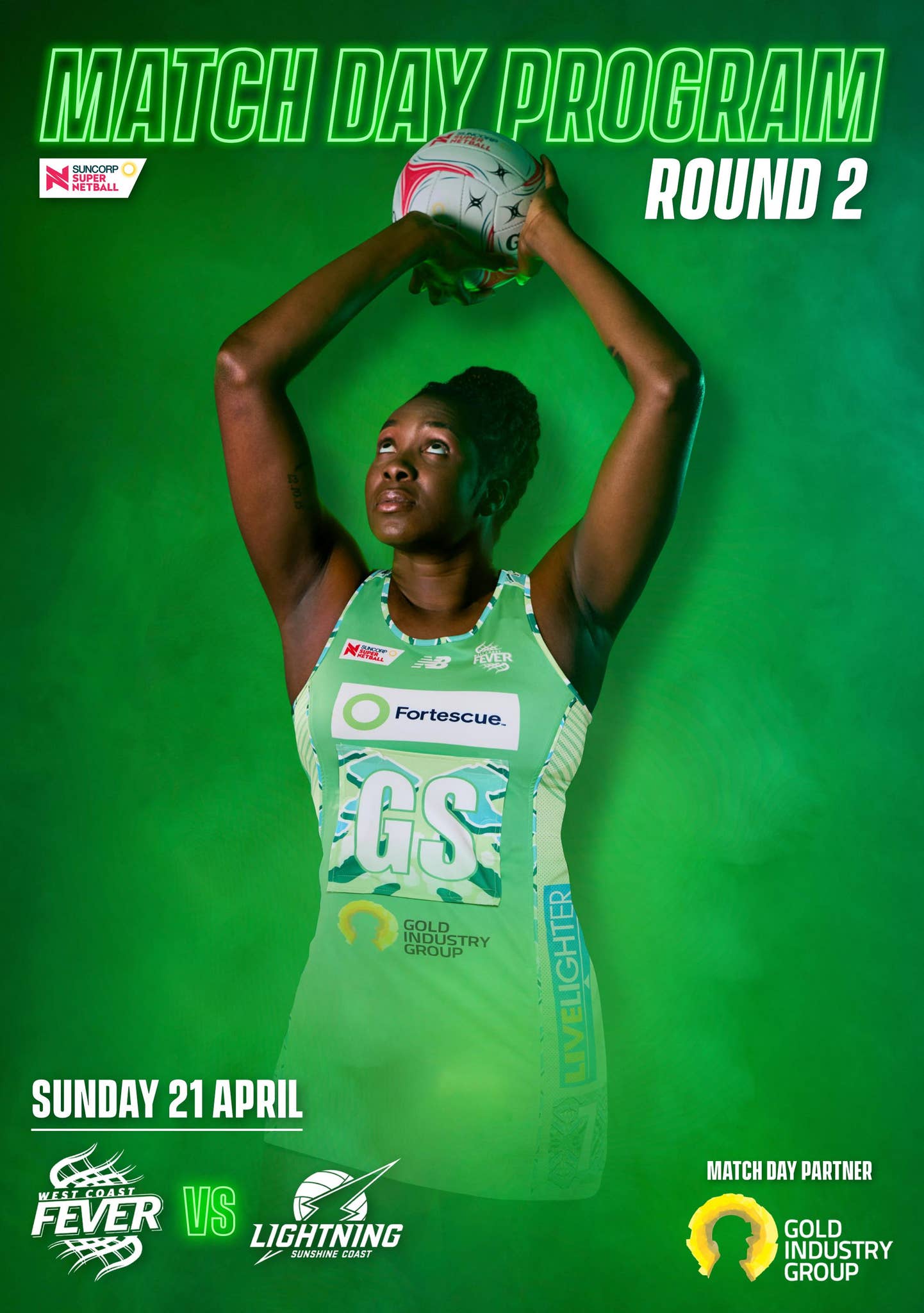 SSN 2024 - Fever v Lightning Match Day Program Round 2, Sunday 21 April ...