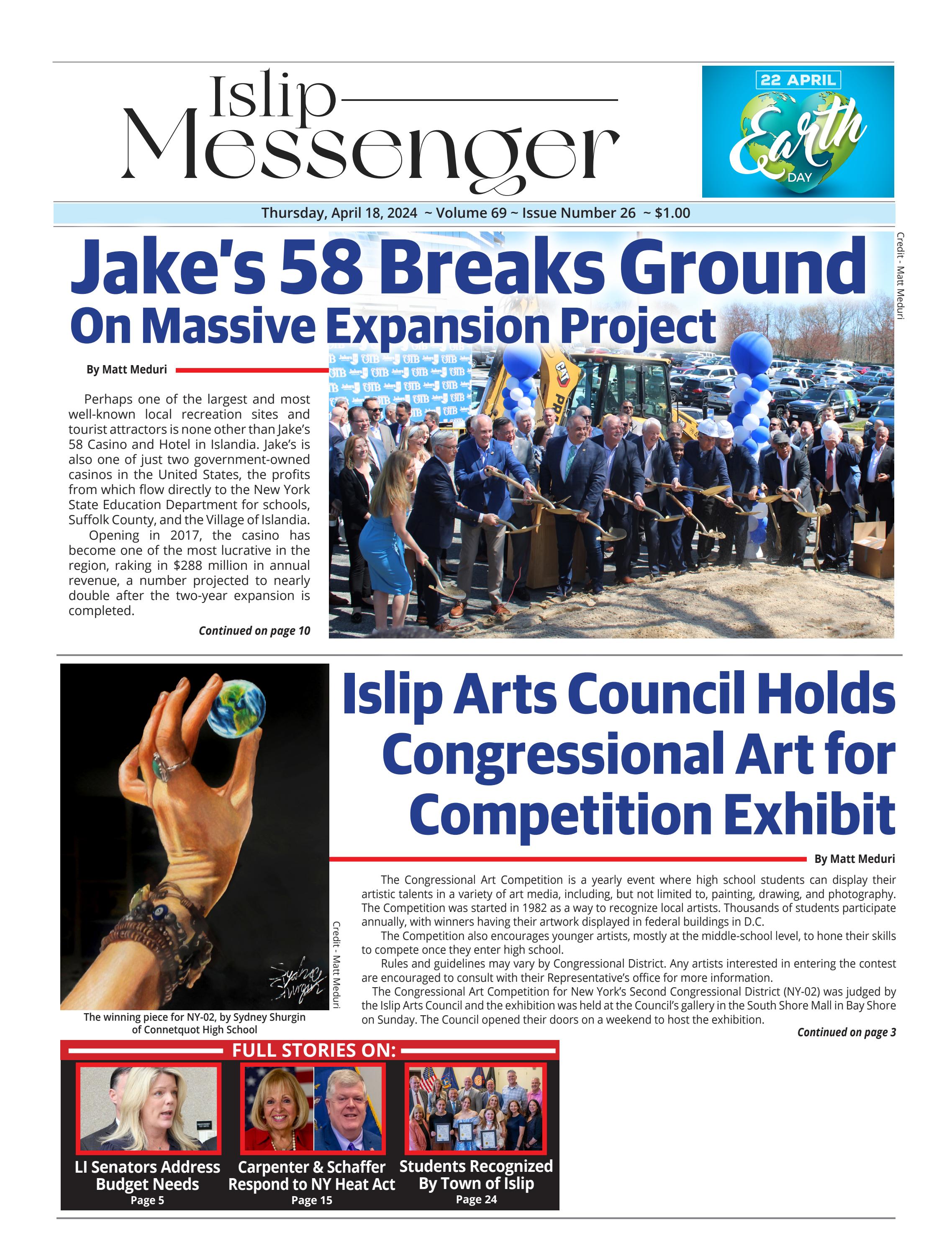 Islip Messenger Archive Apr. 18, 2024 by The Messenger Papers, Inc. - Issuu
