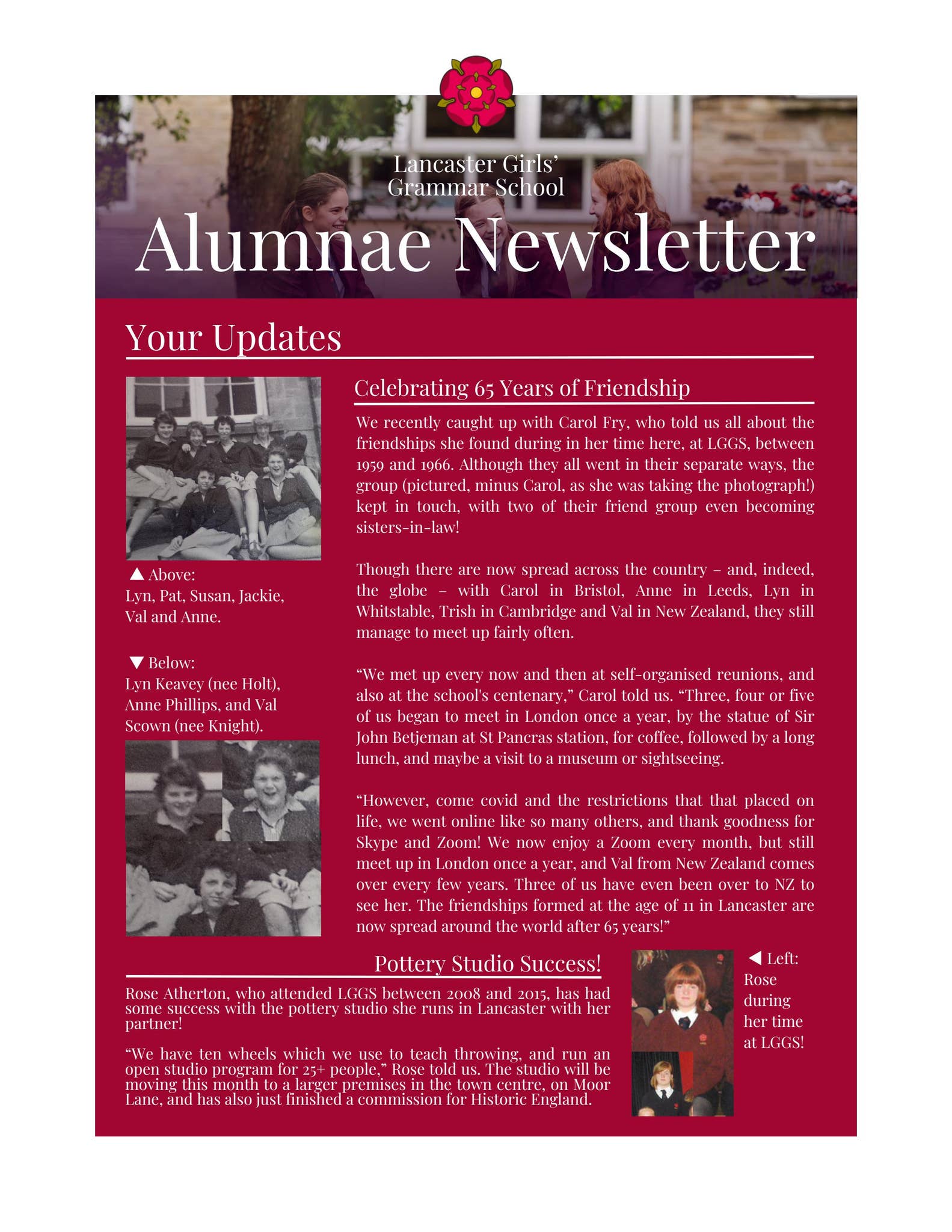 Alumnae Newsletter April 2024 by Lancaster Girls' Grammar School - Issuu
