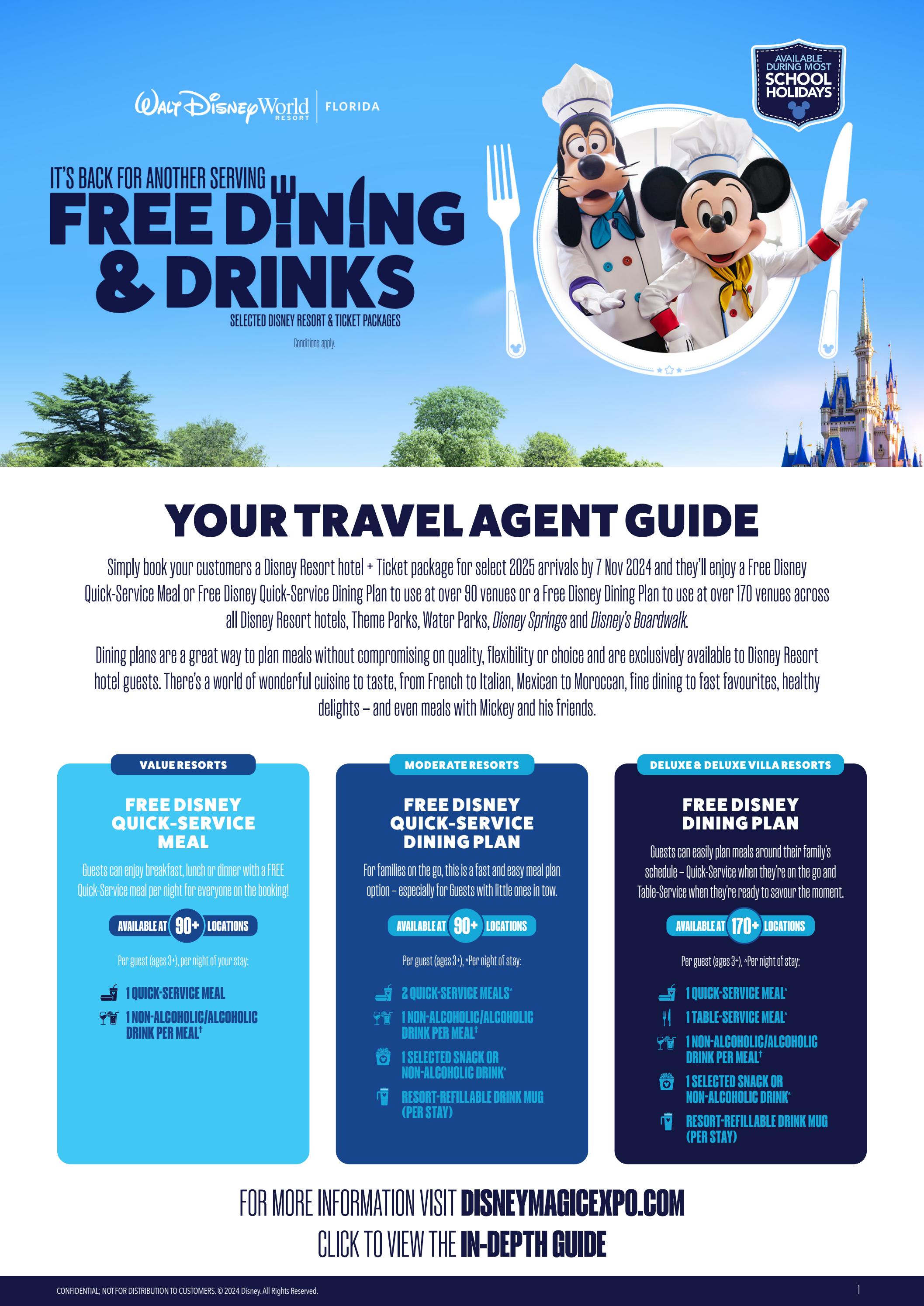 Disney FREE DINING AND DRINKS Guide by oceanholidays - Issuu