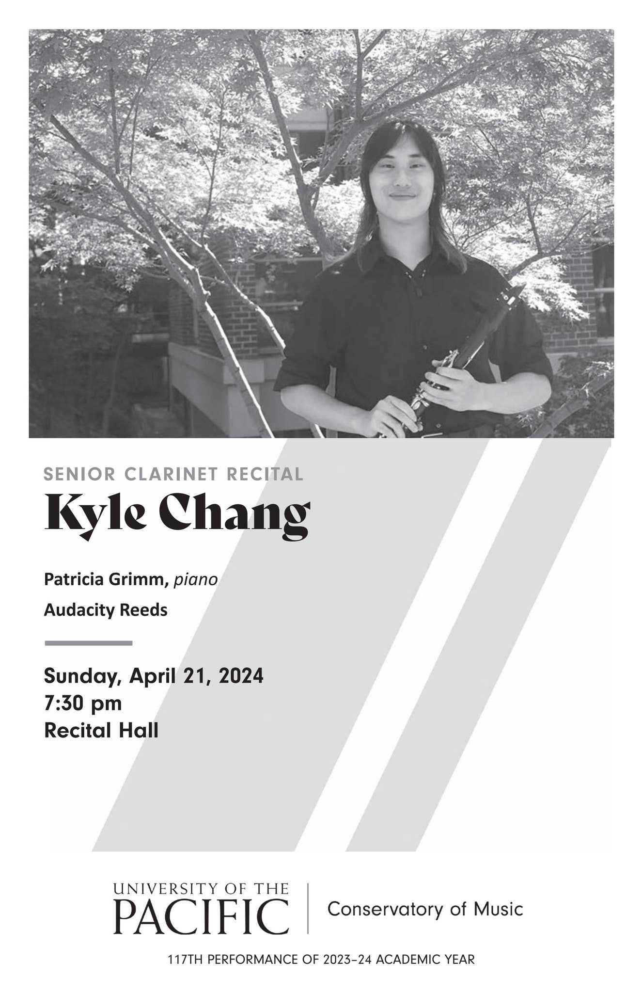 Senior Clarinet Recital, Kyle Chang 04/21/24 by University of the ...