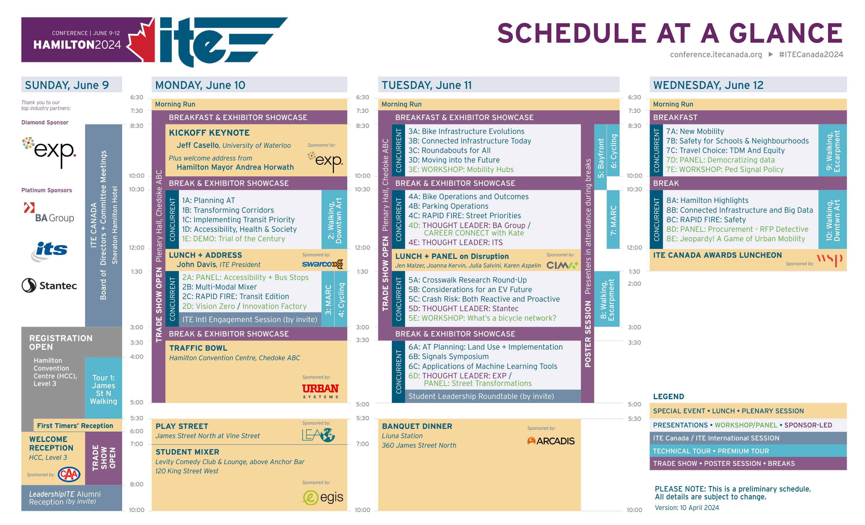 ITE Canada 2024 Hamilton Conference Schedule at a Glance by ITE Canada ...