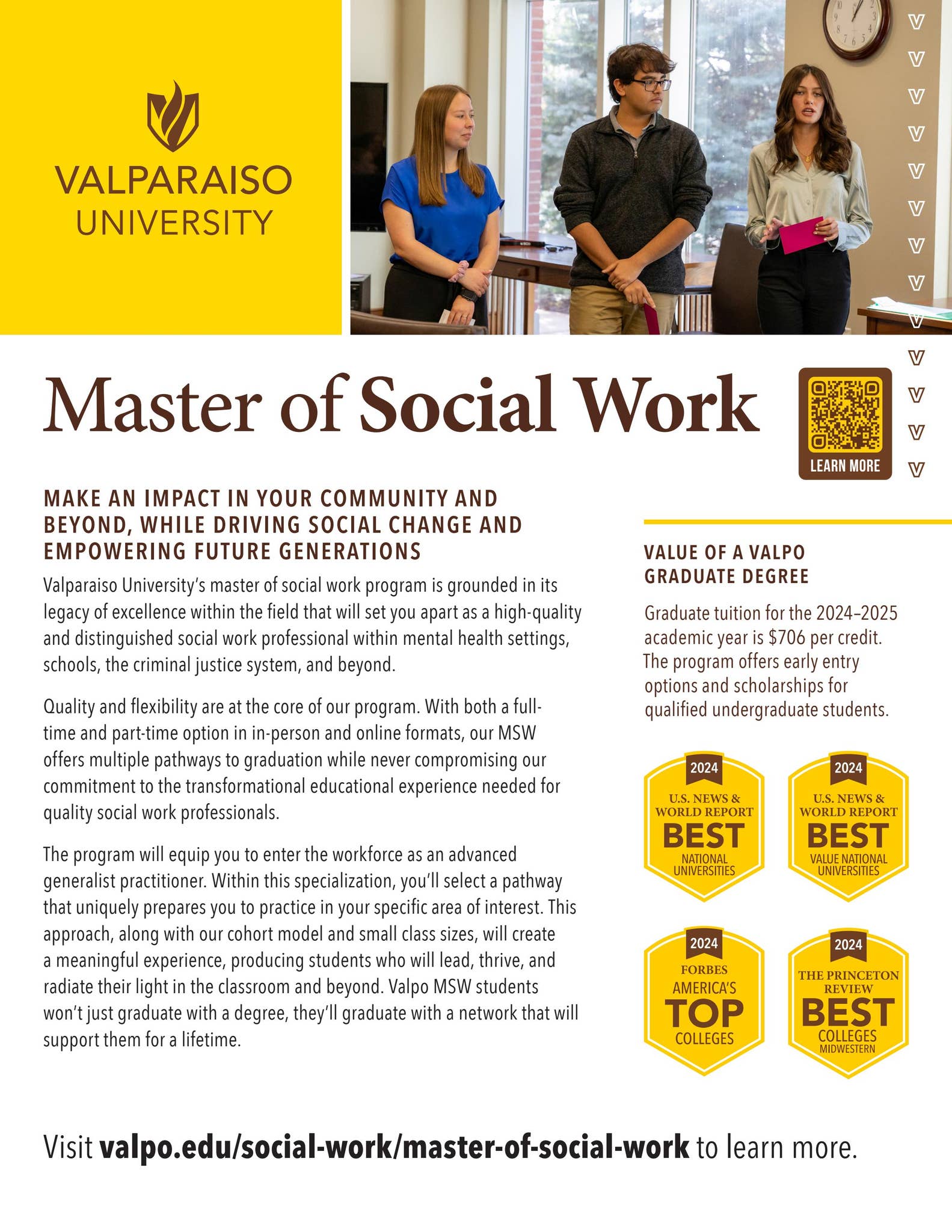 Master of Social Work One-Sheet (Advanced Standing, In-Person ...