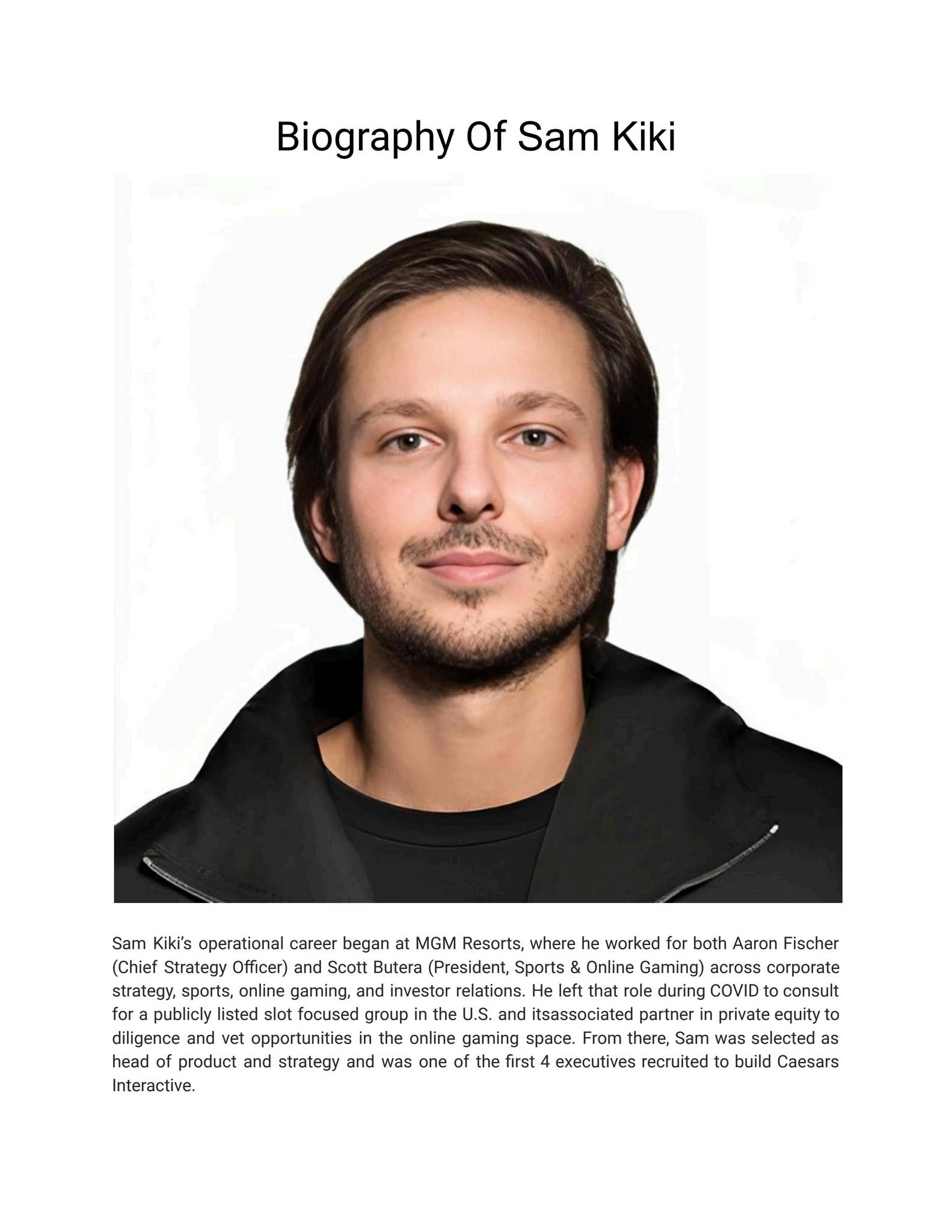 Biography of Sam Kiki by Sam Kiki - Issuu