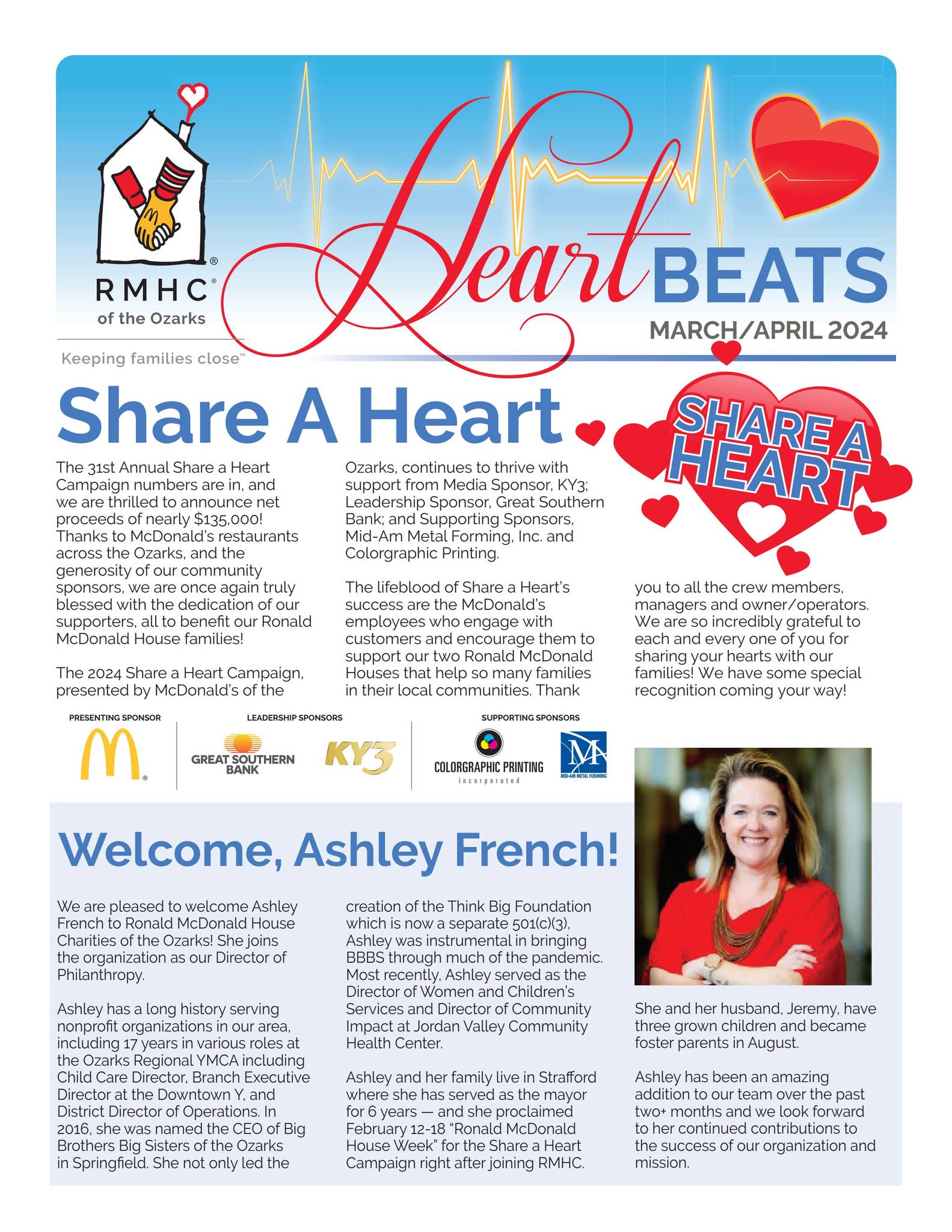 Heart Beats March/April 2024 by RMHC of the Ozarks, Inc. - Issuu
