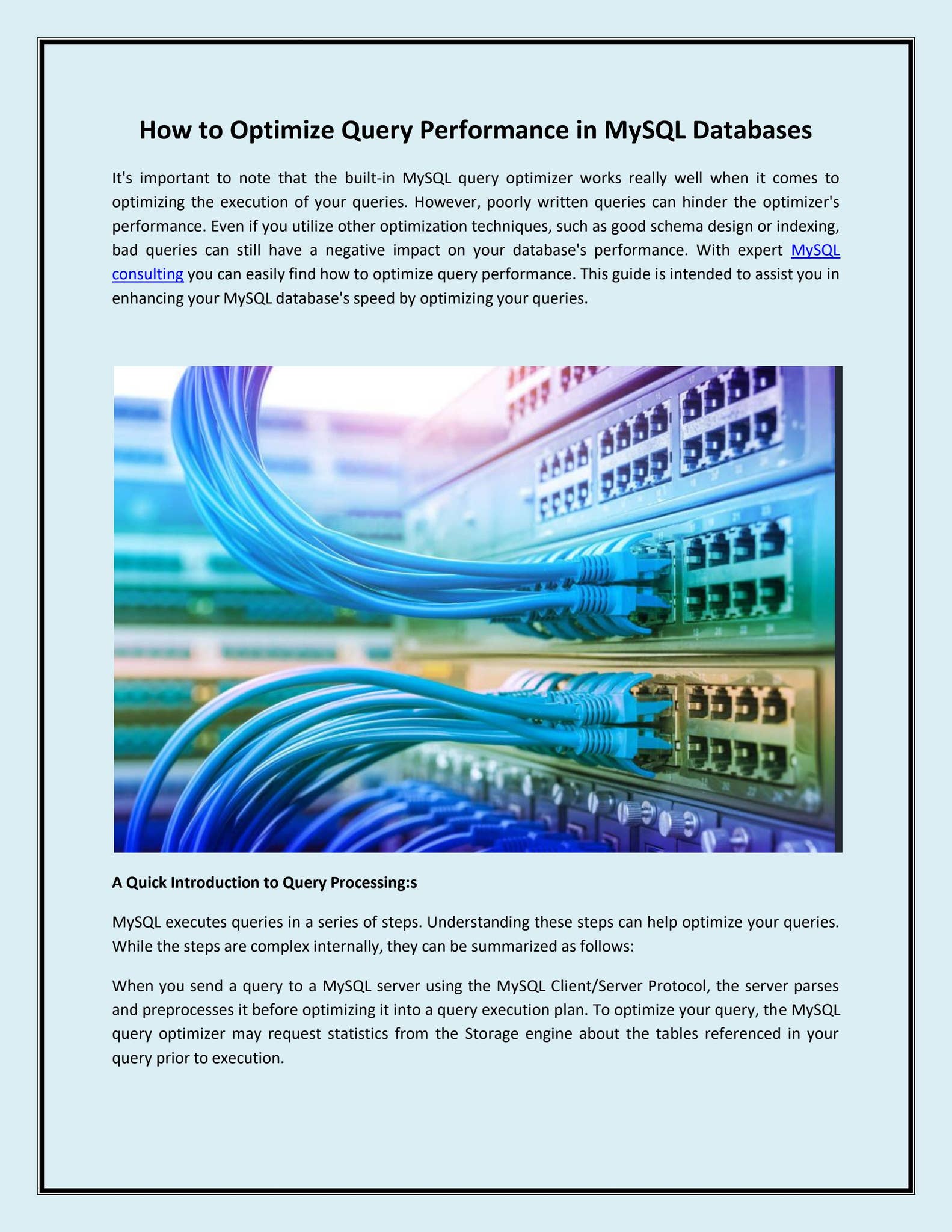 How to Optimize Query Performance in MySQL Databases by Shattered Silicon - Issuu