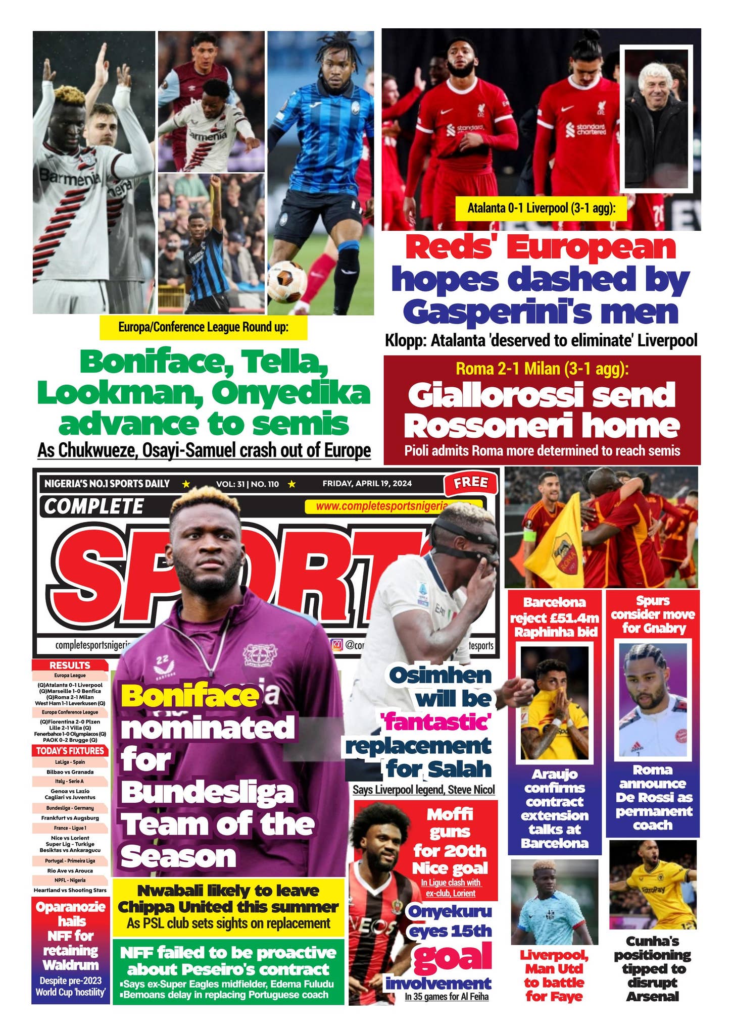 COMPLETE SPORTS - FRIDAY, APRIL 19, 2024 by Complete Sports - Issuu