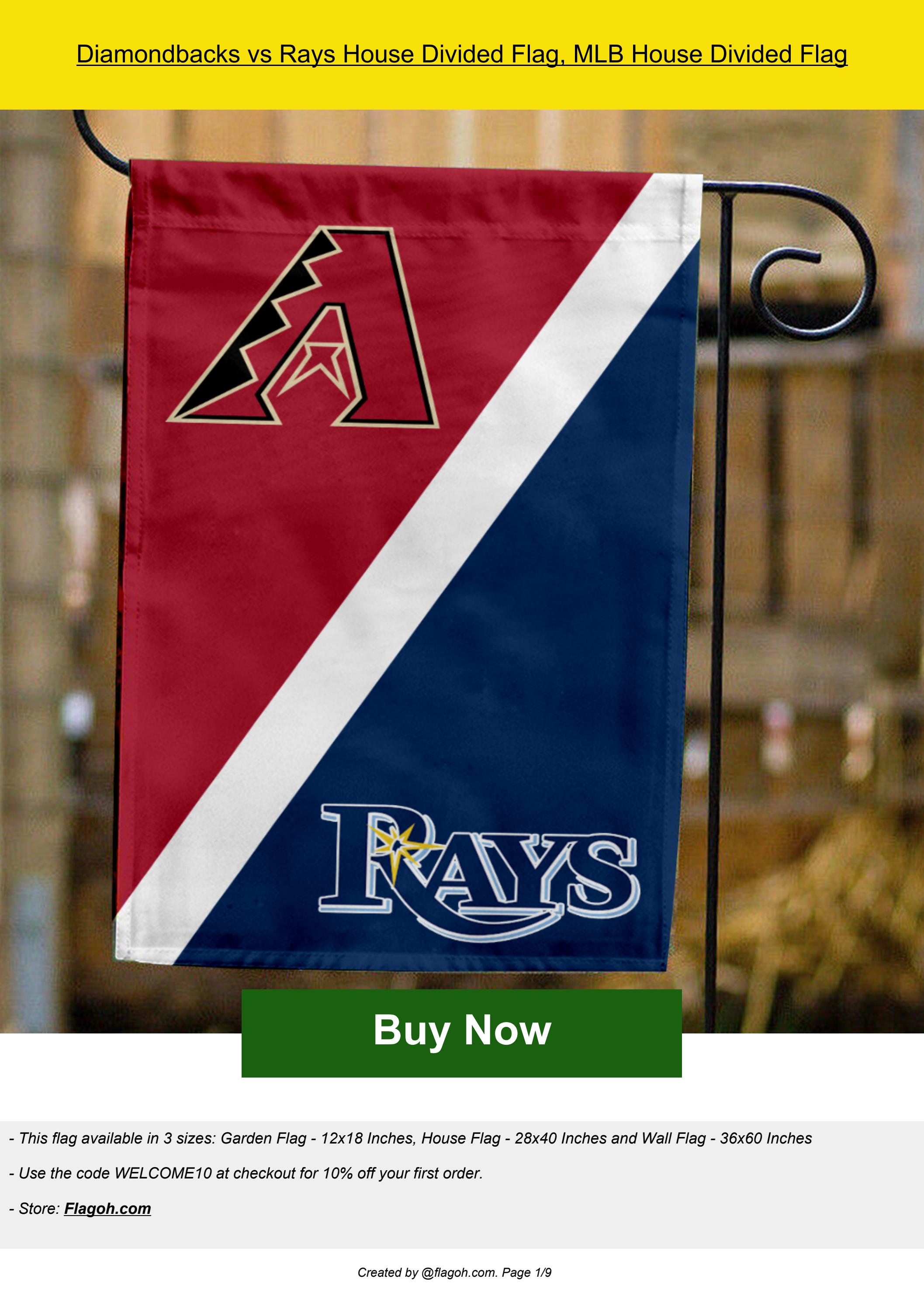 Diamondbacks vs Rays House Divided Flag, MLB House Divided Flag by ...