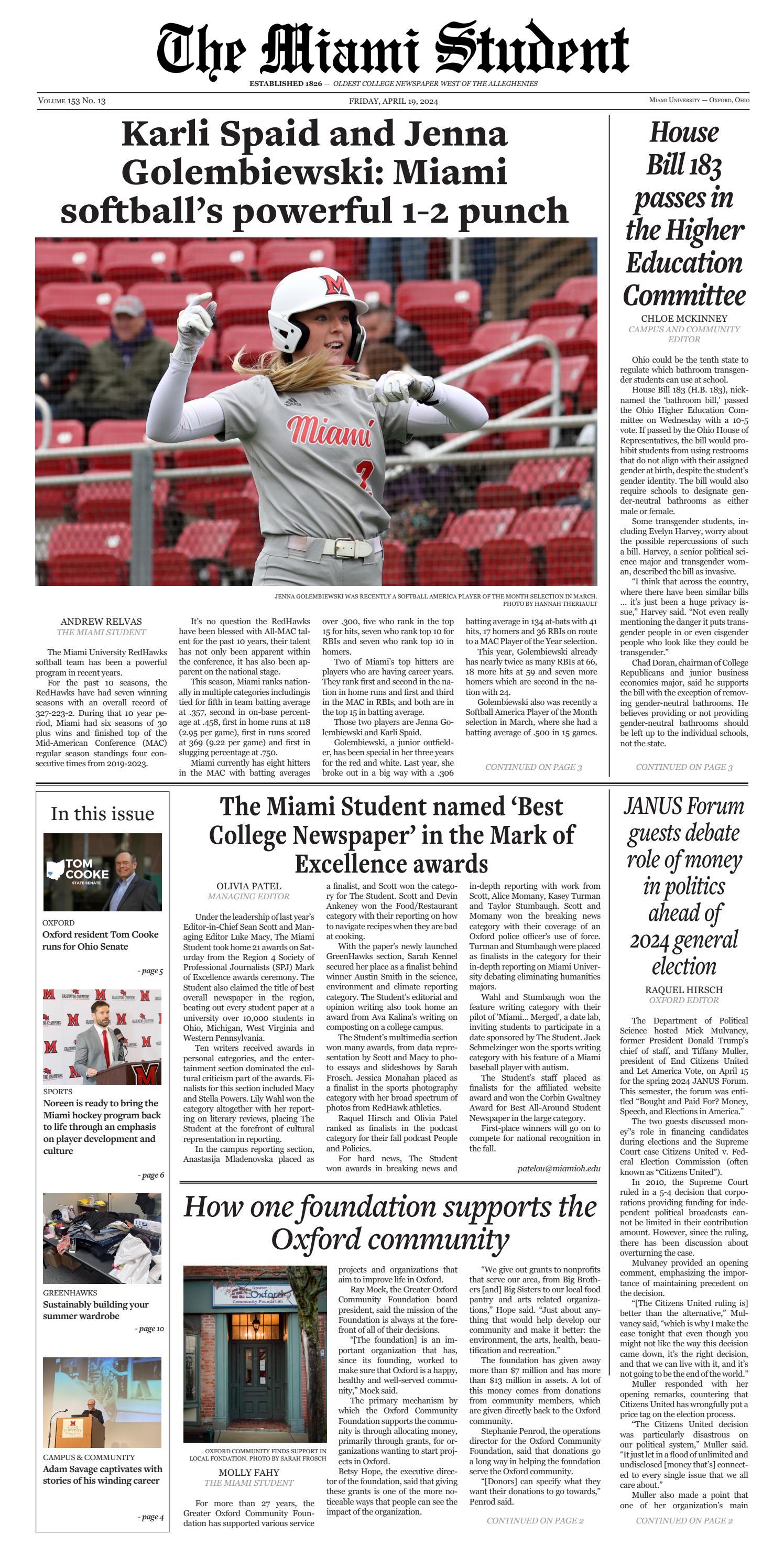The Miami Student | April 19, 2024 by The Miami Student - Issuu