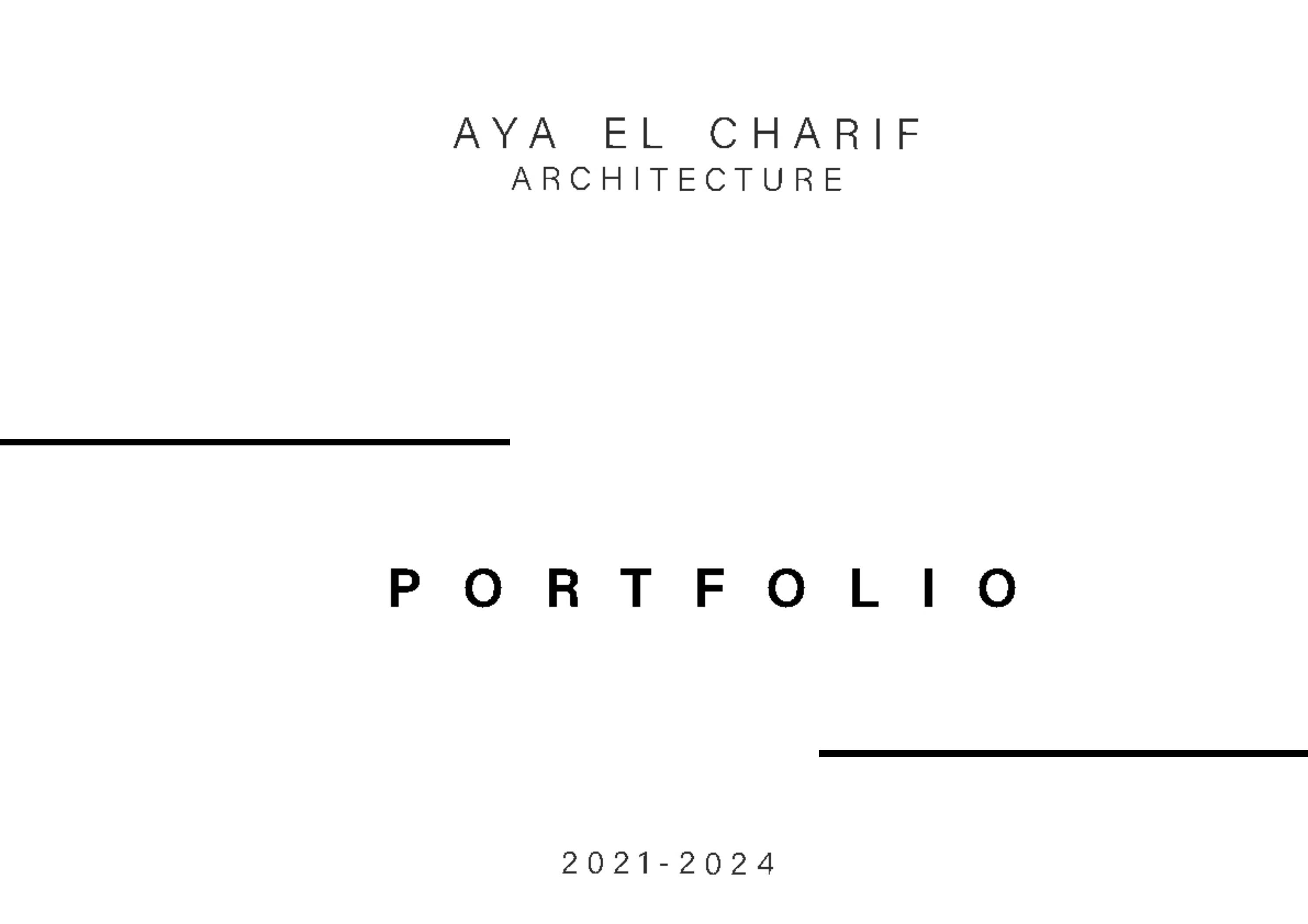 Architecture Portfolio By Aya El Charif by Aya El Charif - Issuu
