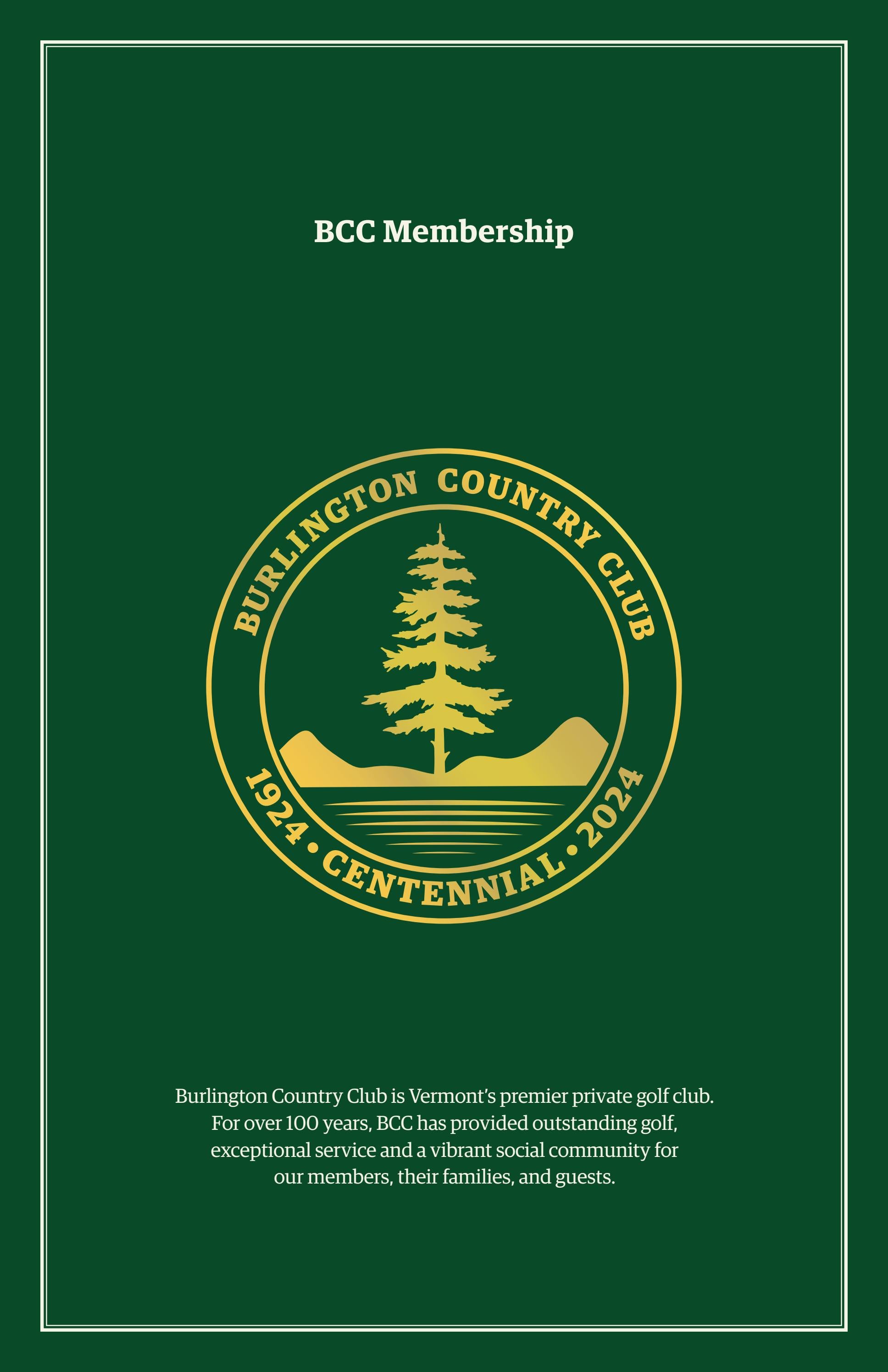 BCC Membership Brochure by Burlington Country Club - Issuu