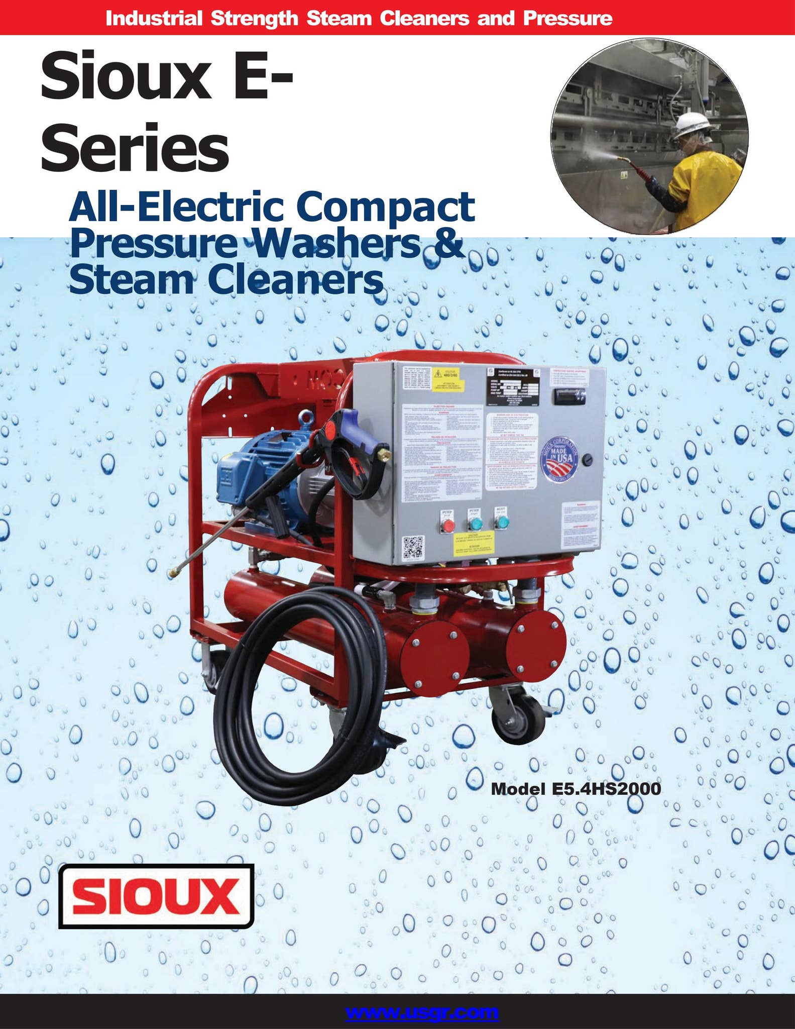 Sioux E-Series Compact Electric Pressure Washers and Steam Cleaners by ...