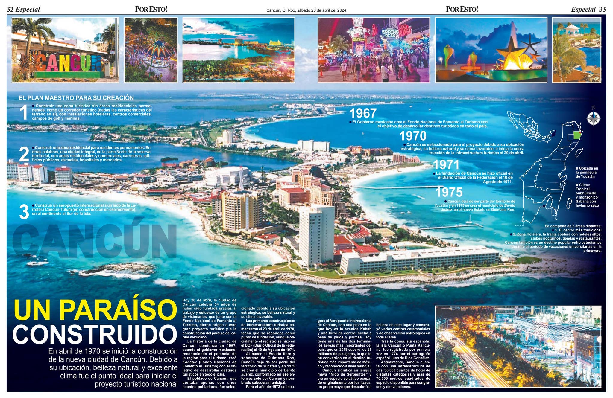 Cancún, a 54 años de la construcción del paraíso: INFOGRAFÍA POR ESTO ...