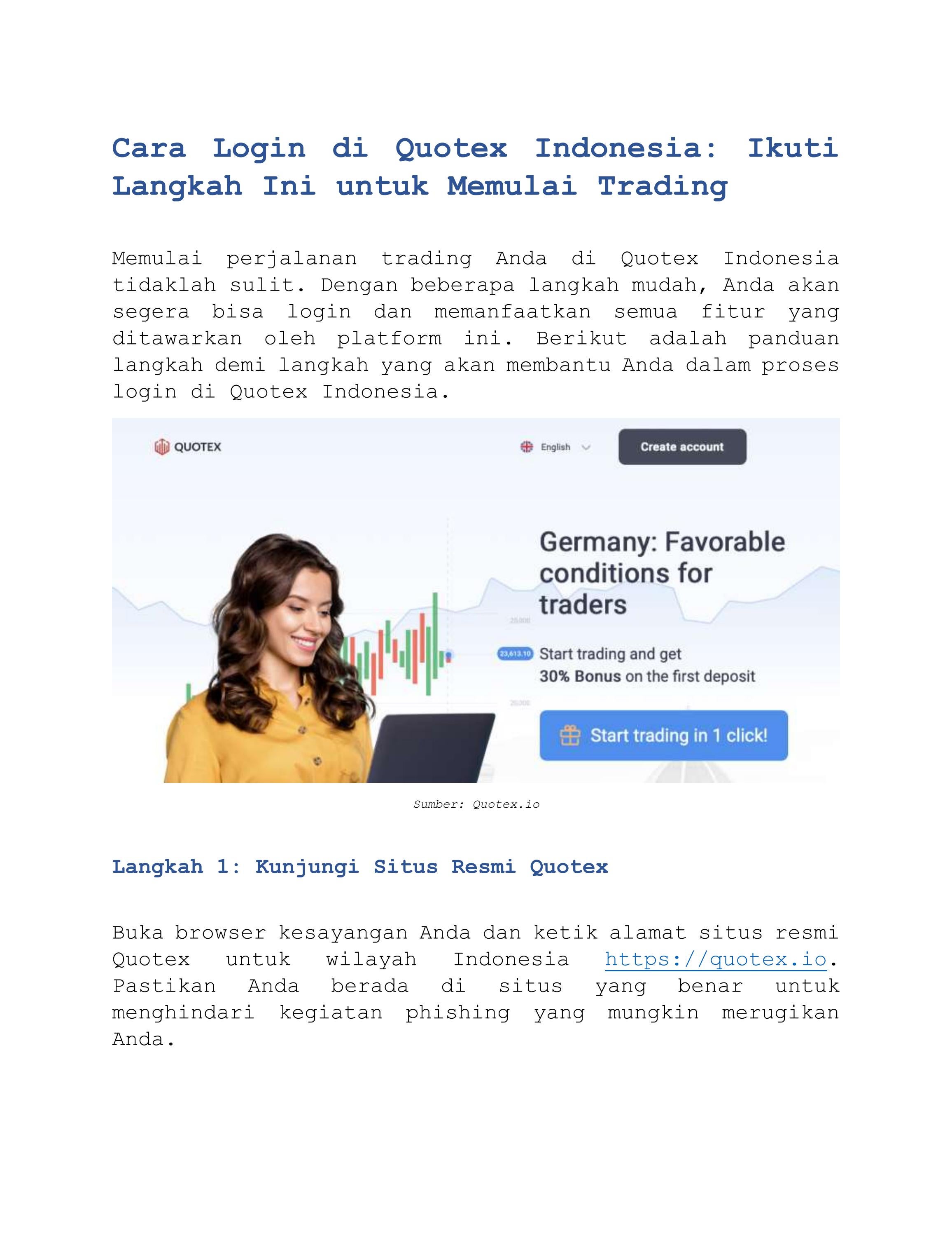 Cara Login di Quotex Indonesia: Ikuti Langkah Ini untuk Memulai Trading ...