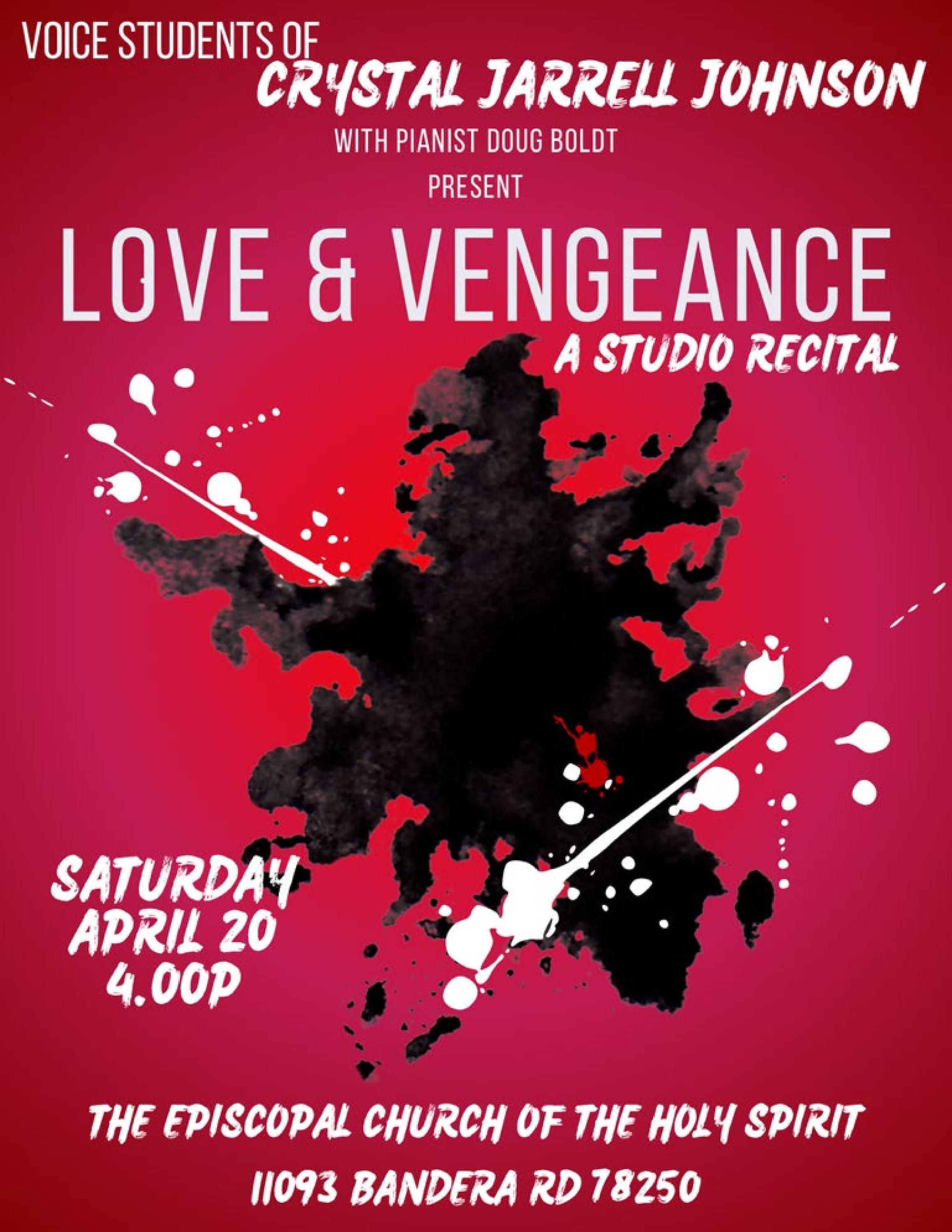 Jarrell Johnson Voice Studio - Love & Vengeance by UTSA School of Music ...