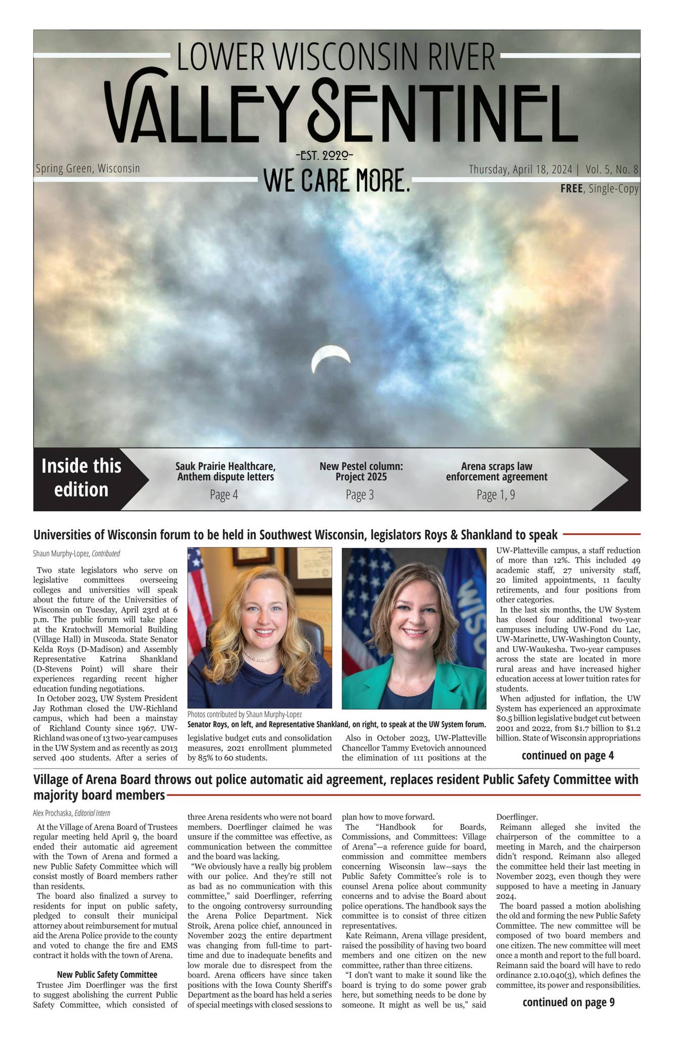 Valley Sentinel - 04-18-2024 by Valley Sentinel - Issuu