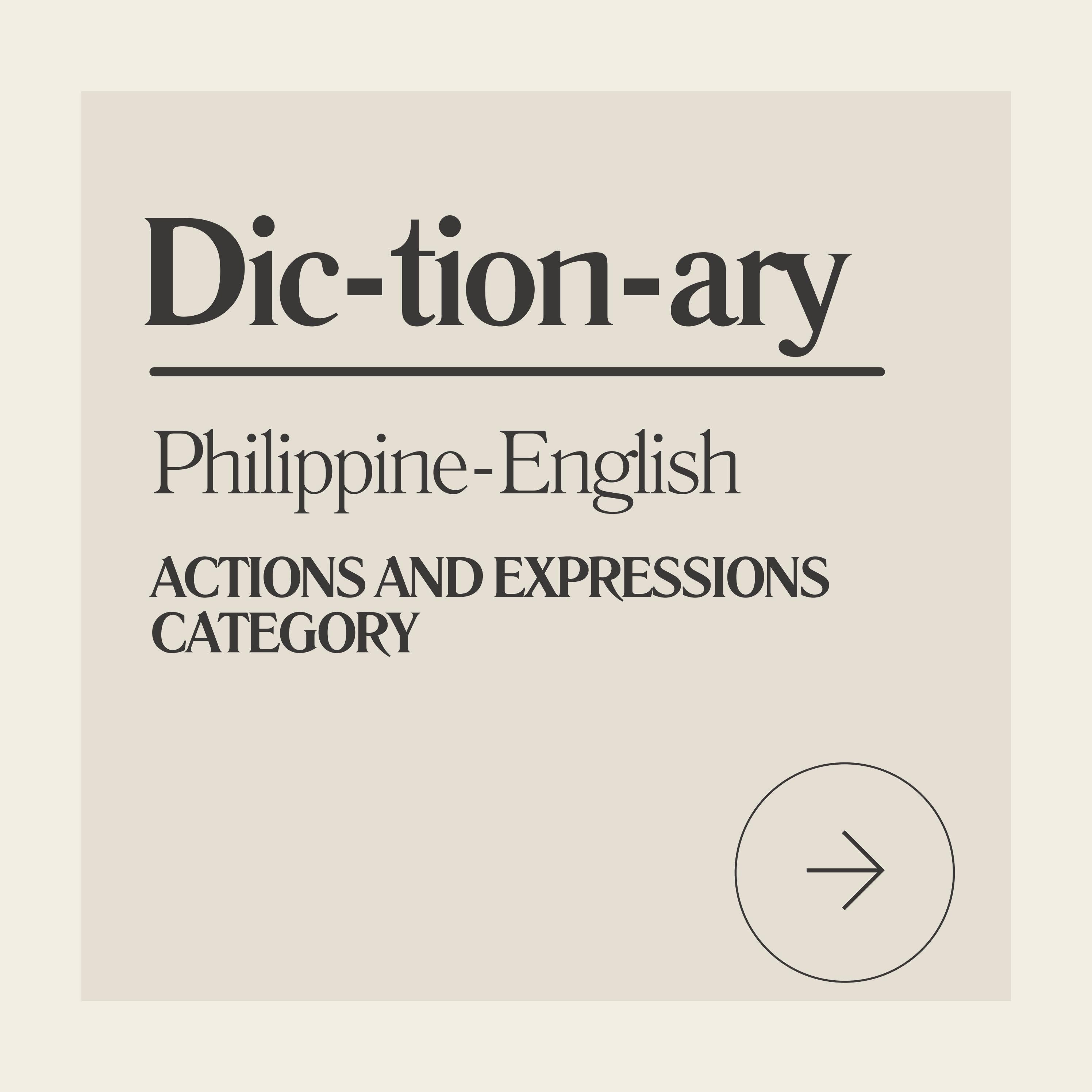 GROUP 2: Philippine-English Dictionary_Actions and Expressions Category ...