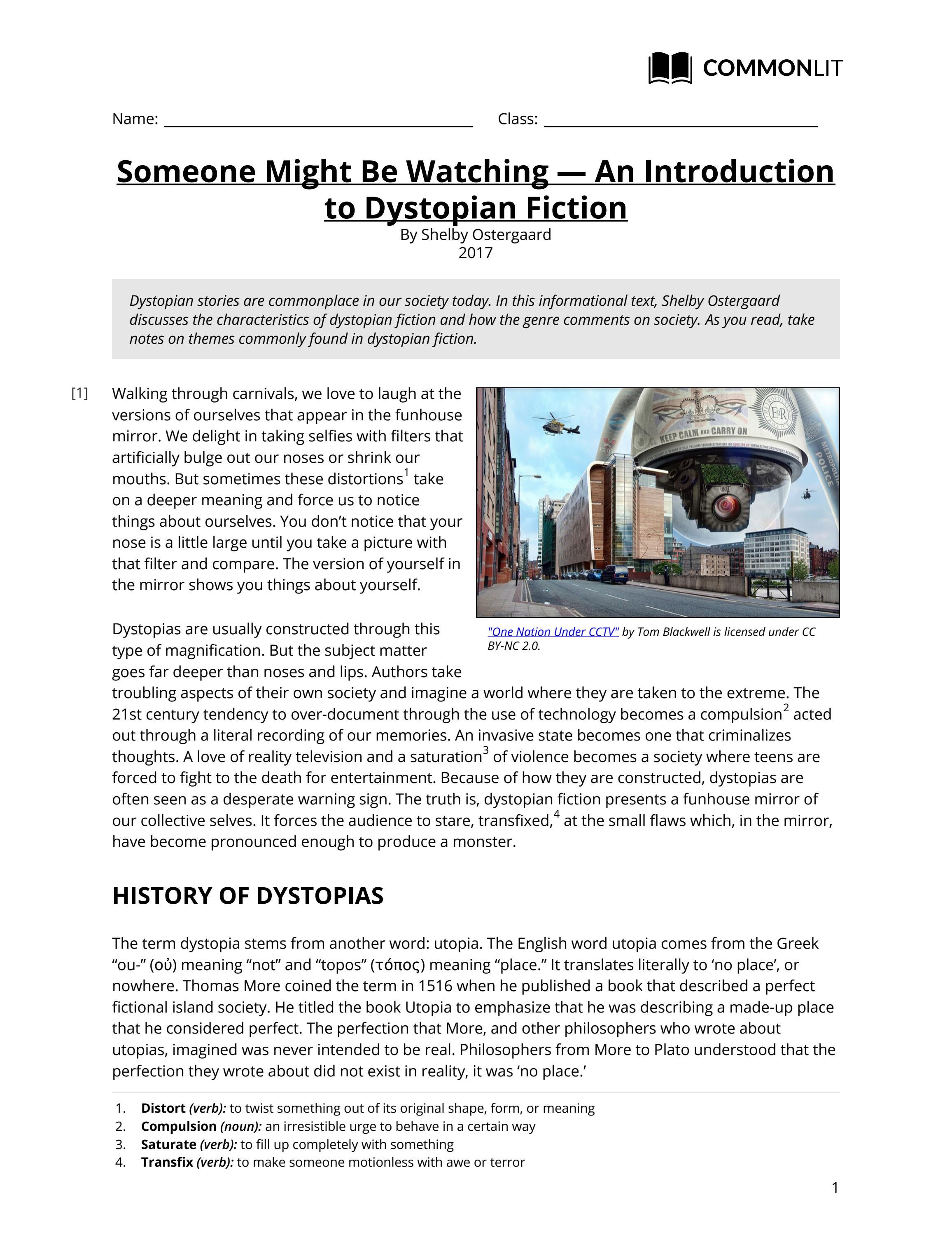An introduction to Dystopian Fiction: 2017 by demandside - Issuu