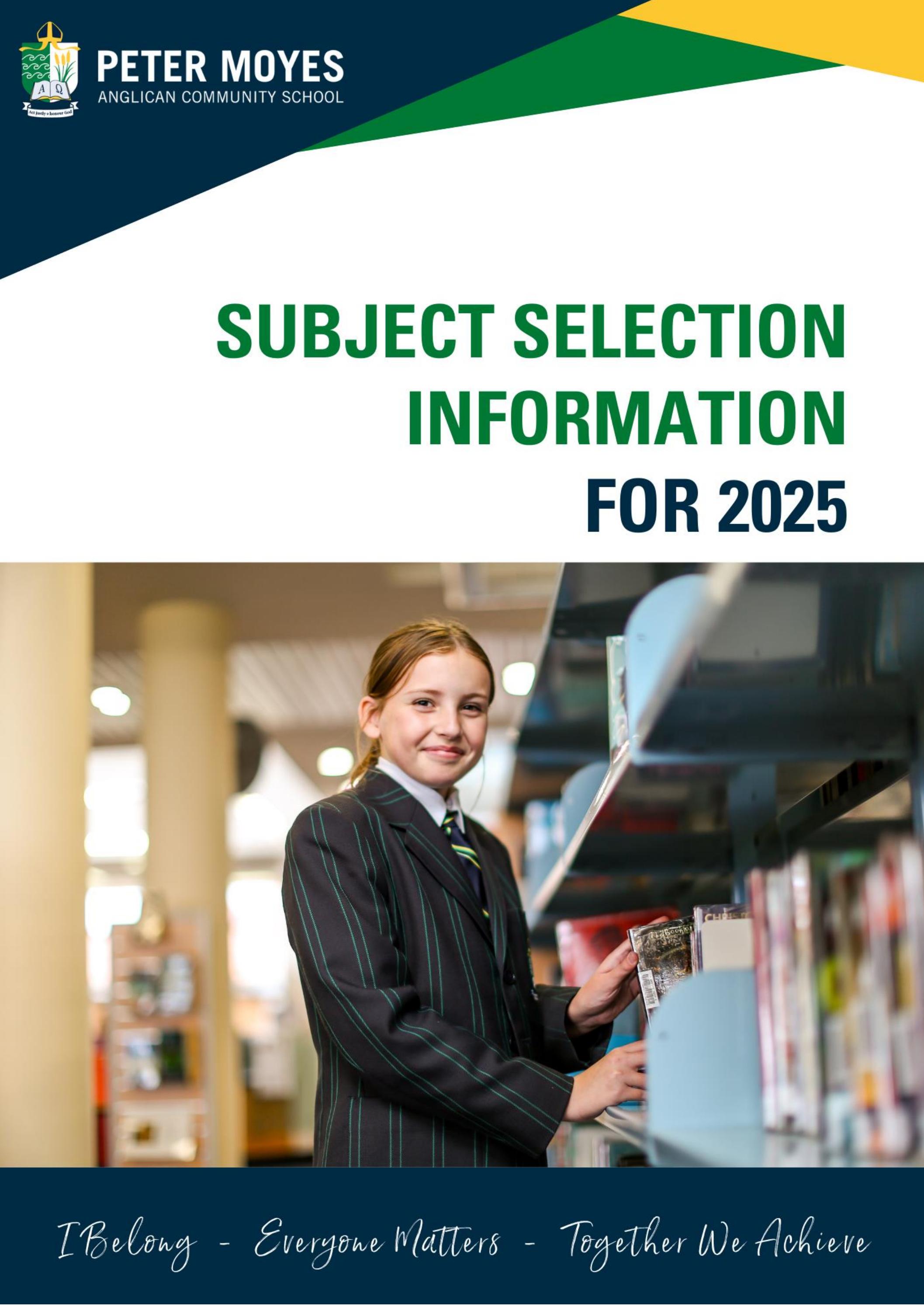 Subject Selection 2025 by PMACS - Issuu