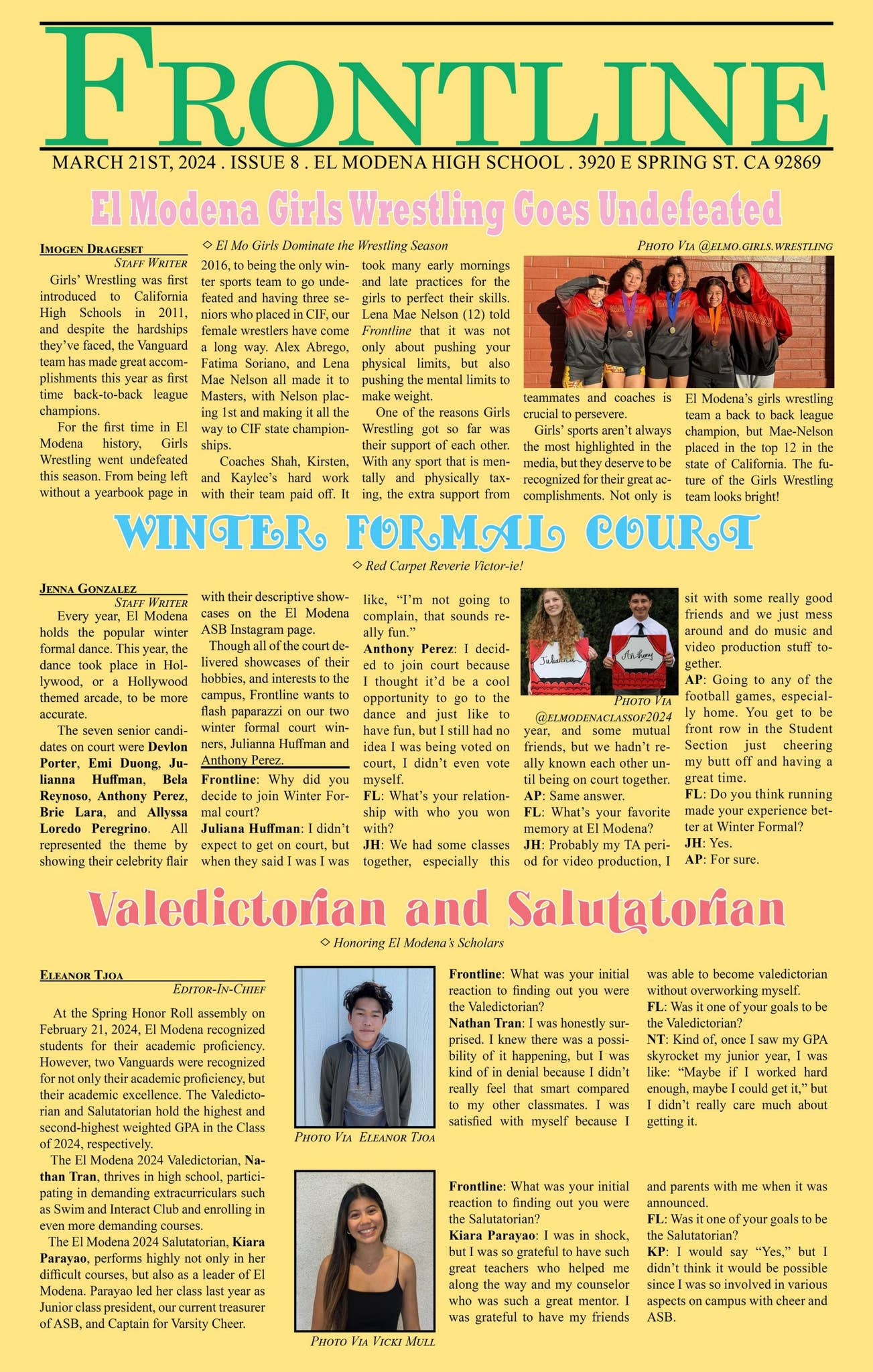 Frontline Issue 8 by emhsfrontline - Issuu