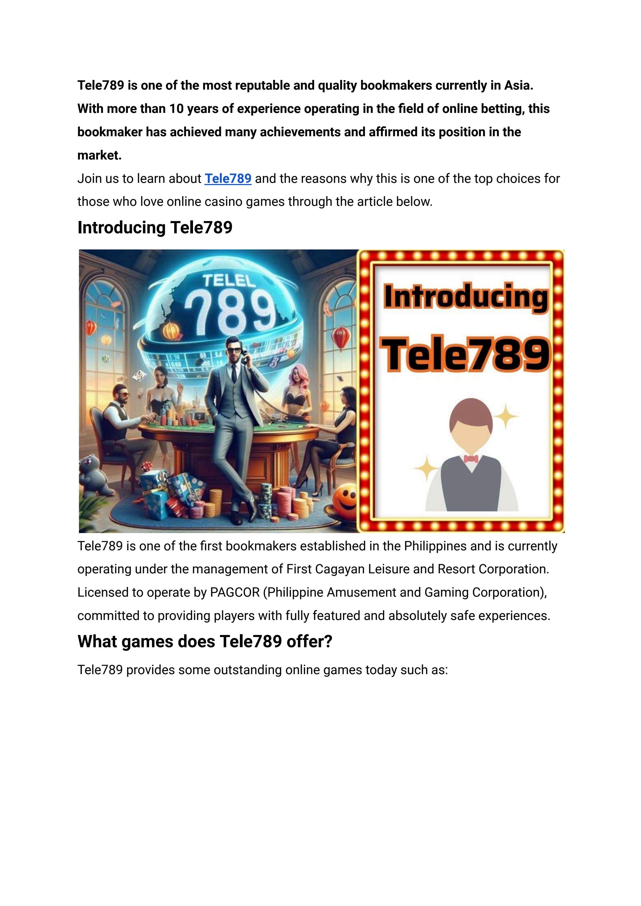 Tele789 Asia's leading online bookmaker today by tele789a - Issuu