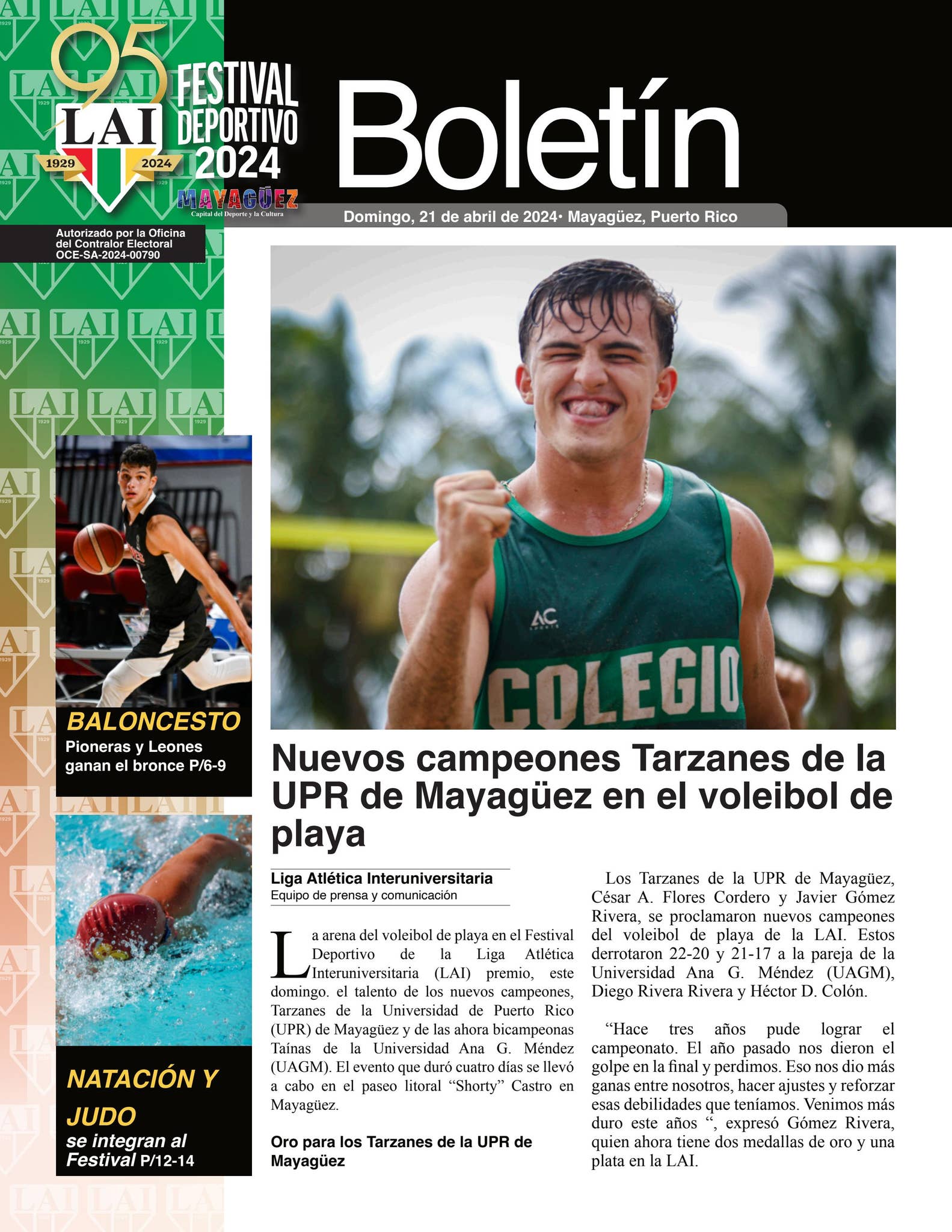 Vol. 6 Boletín Festival Deportivo LAI 2024 by LAI.PR - Issuu
