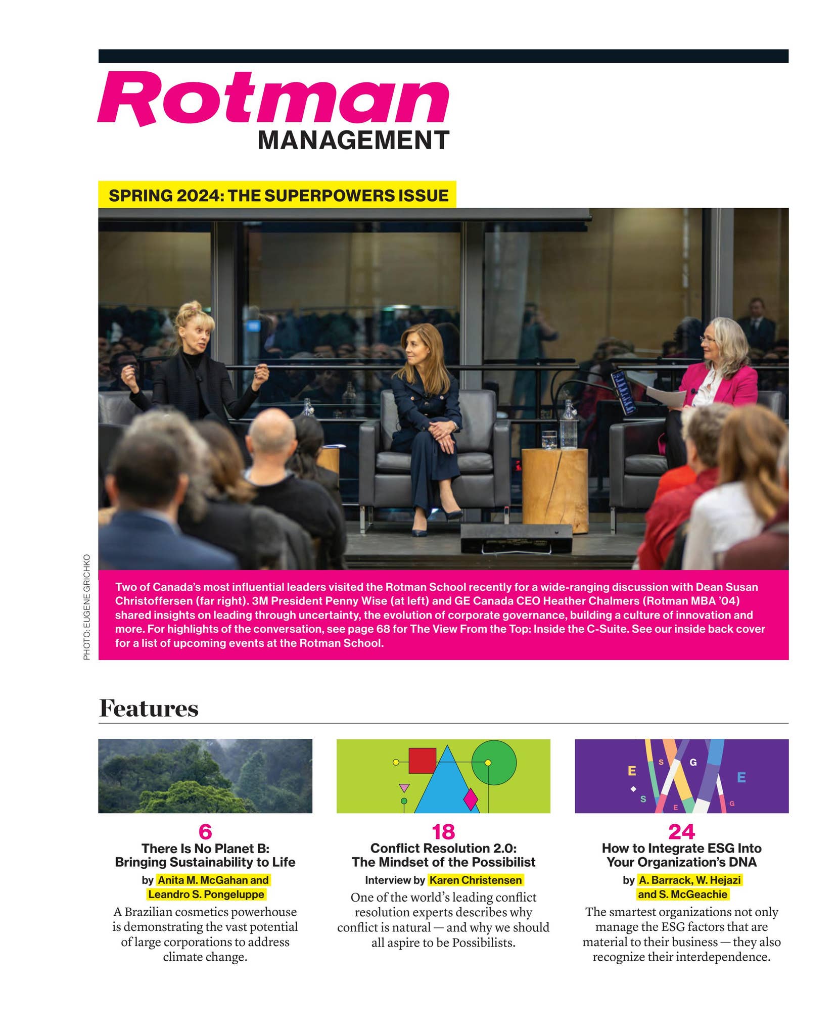 Table Of Contents: Spring 2024 by Rotman School of Management - Issuu