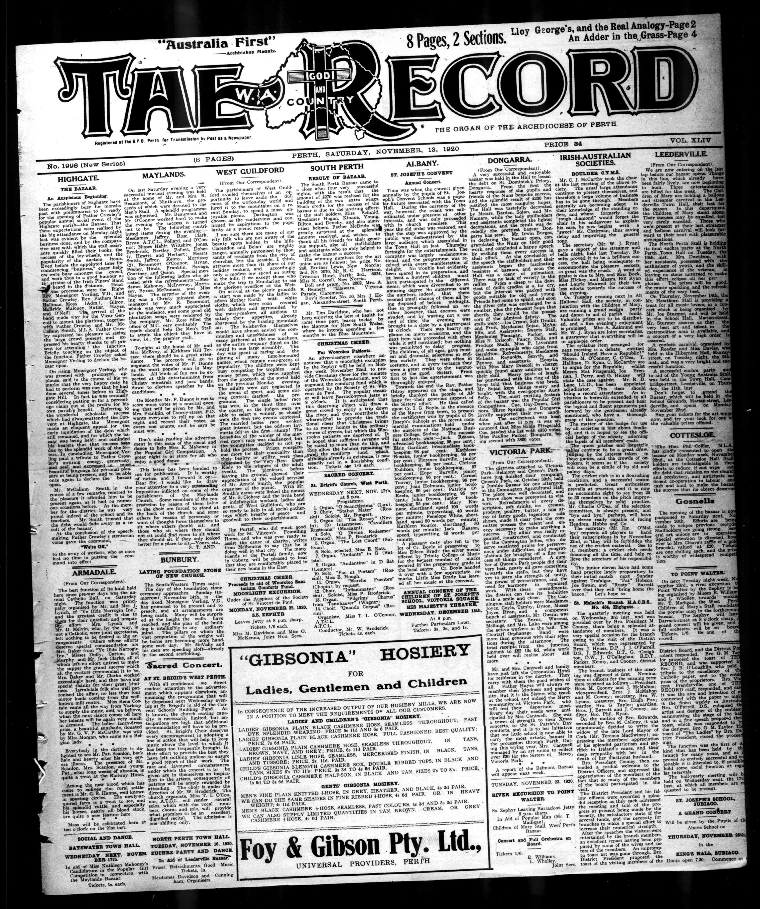 The Record Newspaper 13 November 1920 by The Record - Issuu
