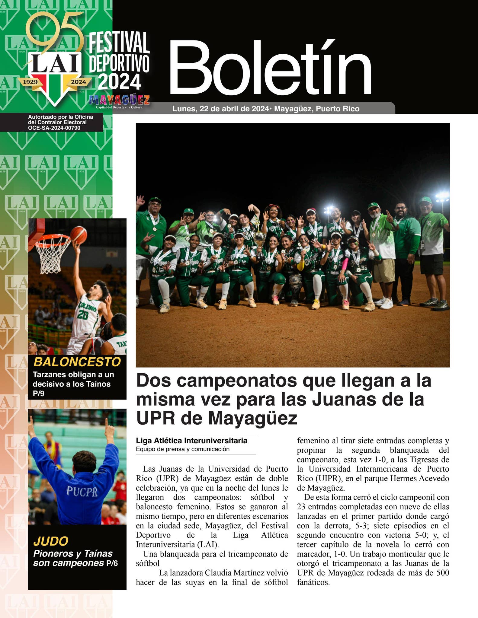 Vol. 7 Boletín Festival Deportivo LAI 2024 by LAI.PR - Issuu