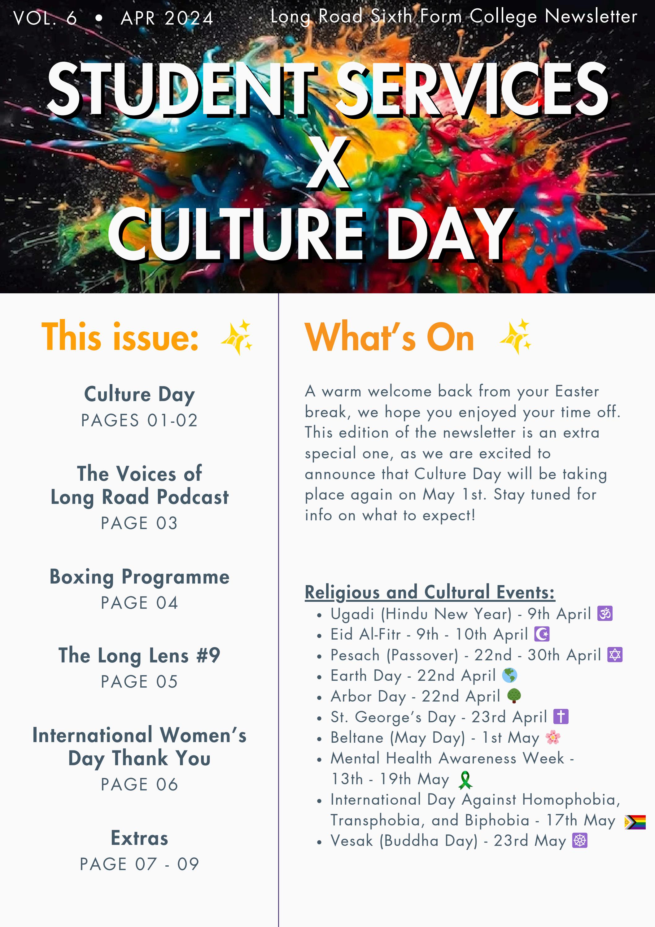 Student Services Newsletter VOL. 6 by Long Road Sixth Form College - Issuu
