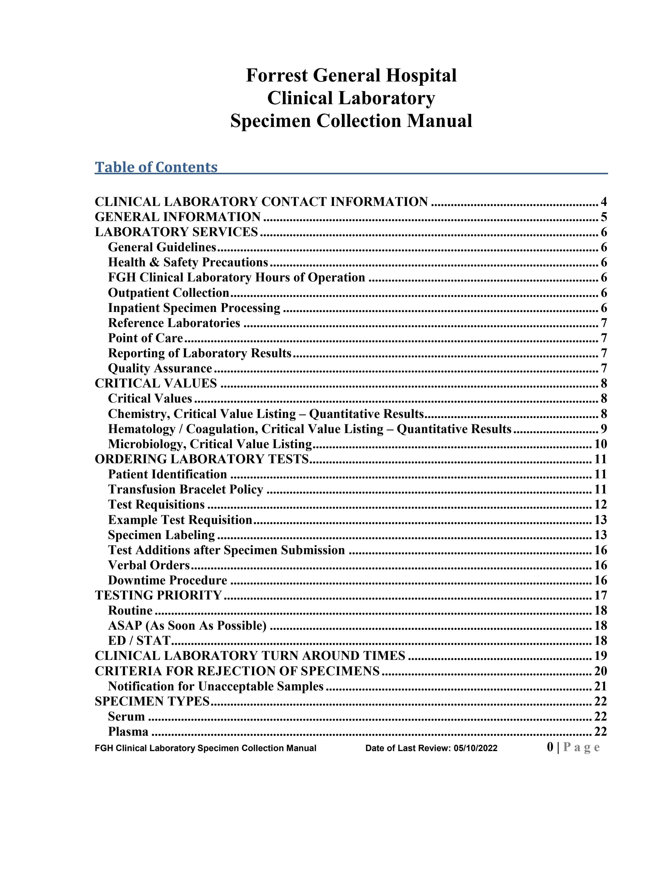 Specimen Collection Manual by forrestgeneral - Issuu