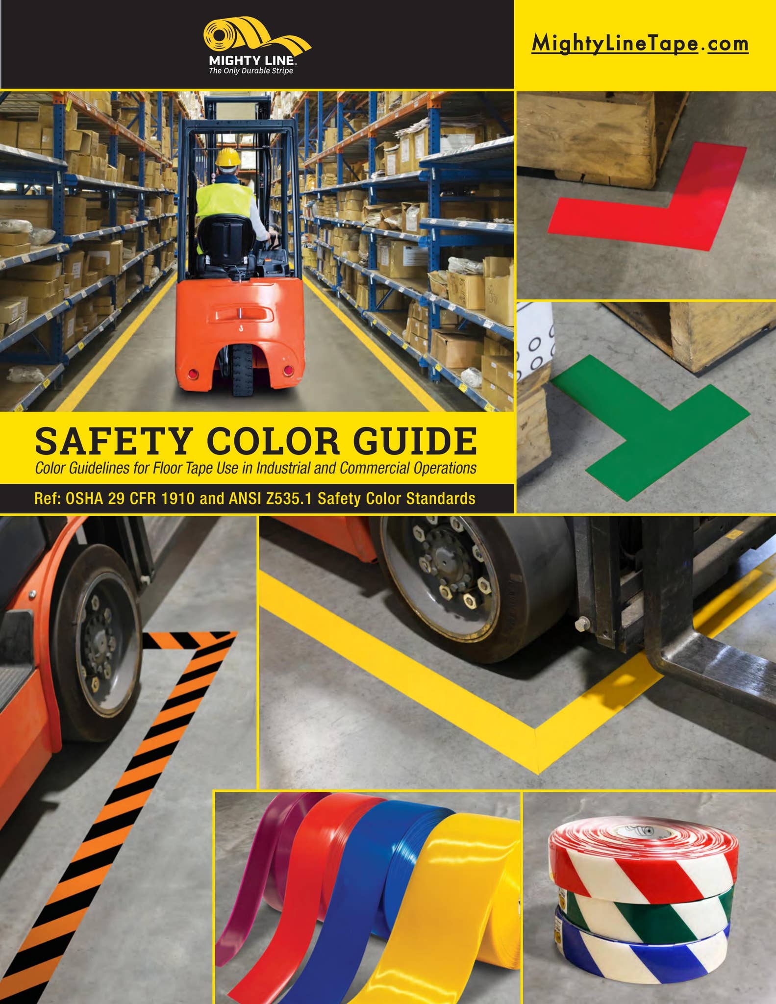Mighty Line Safety Floor Tape Guide - OSHA | ANSI | ISO| 5s Lean| Six ...