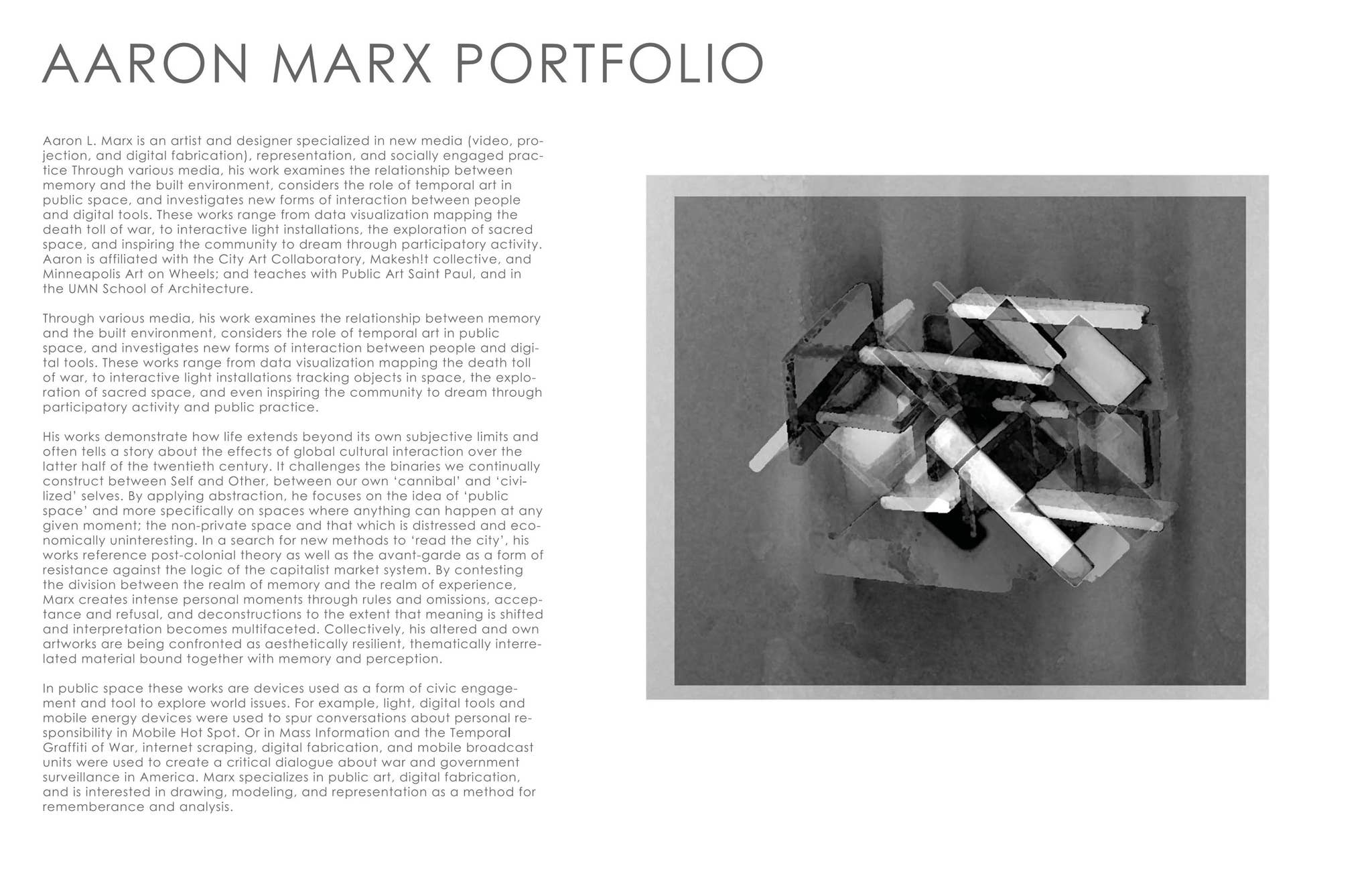 Aaron Marx Portfolio by aaaronmarx - Issuu