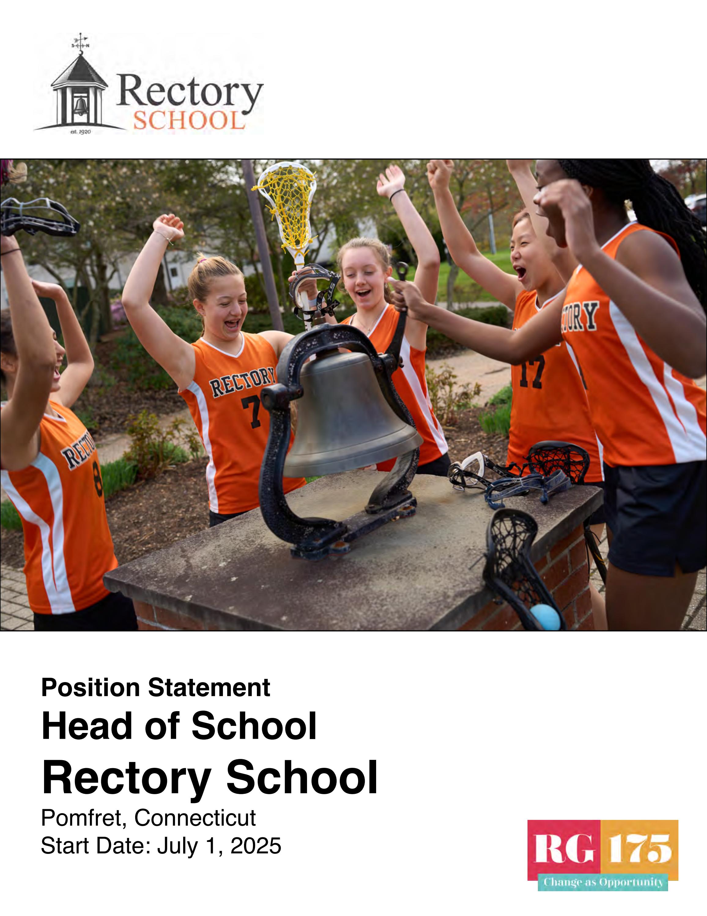 Head of School Position Statement by Rectory School - Issuu