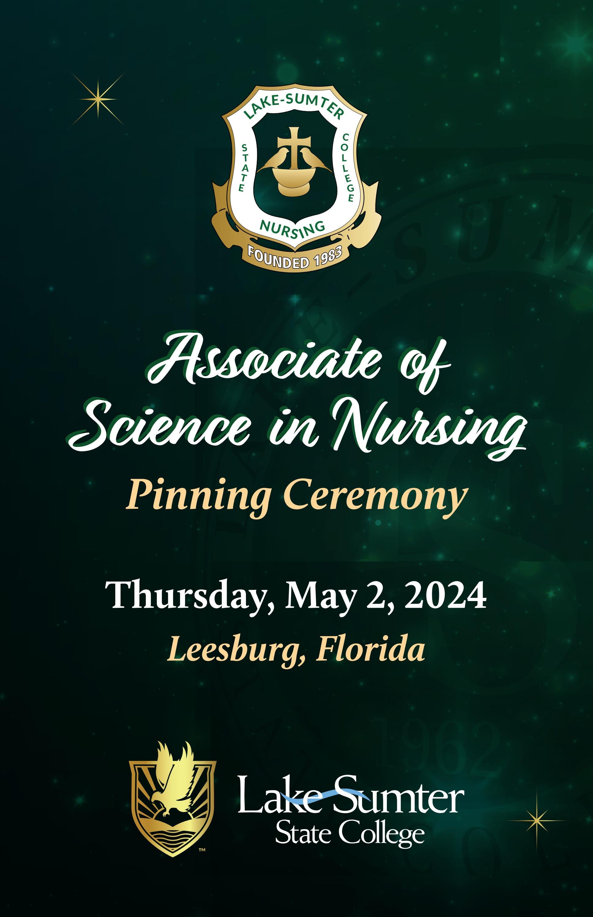 Nursing Pinning Ceremony Program (Spring 2024) // Lake-Sumter State ...