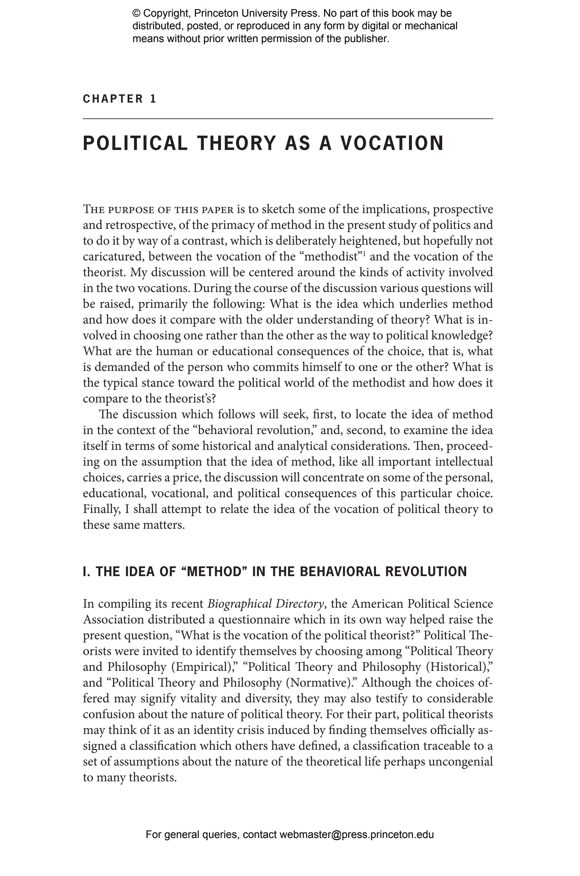 Sheldon Wolin: Political Theory as a Vocation by demandside - Issuu