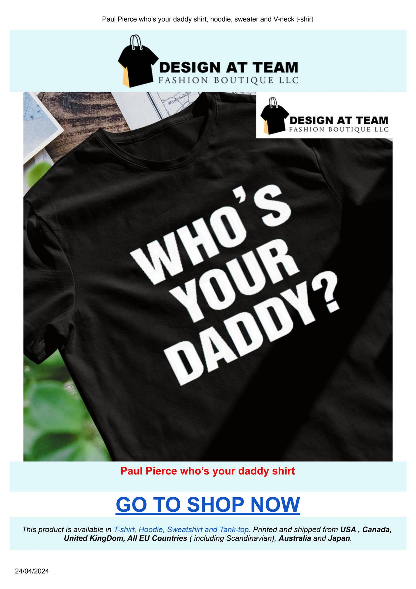 Paul Pierce who’s your daddy shirt by Design AT Shop - Issuu