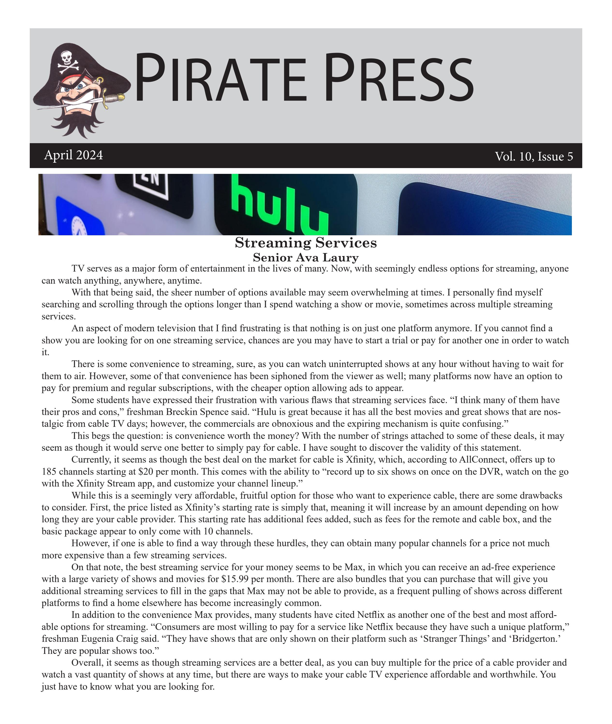 Pirate Press_April 2024 (Vol. 10, Issue 5) by Shaw Media - Issuu