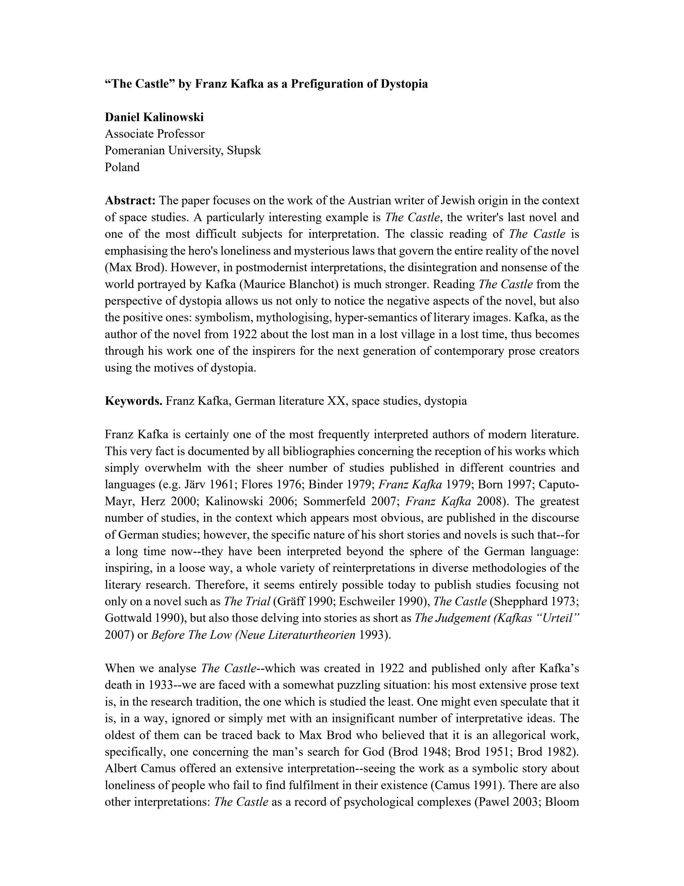 Franz Kafka's The Castle by demandside - Issuu