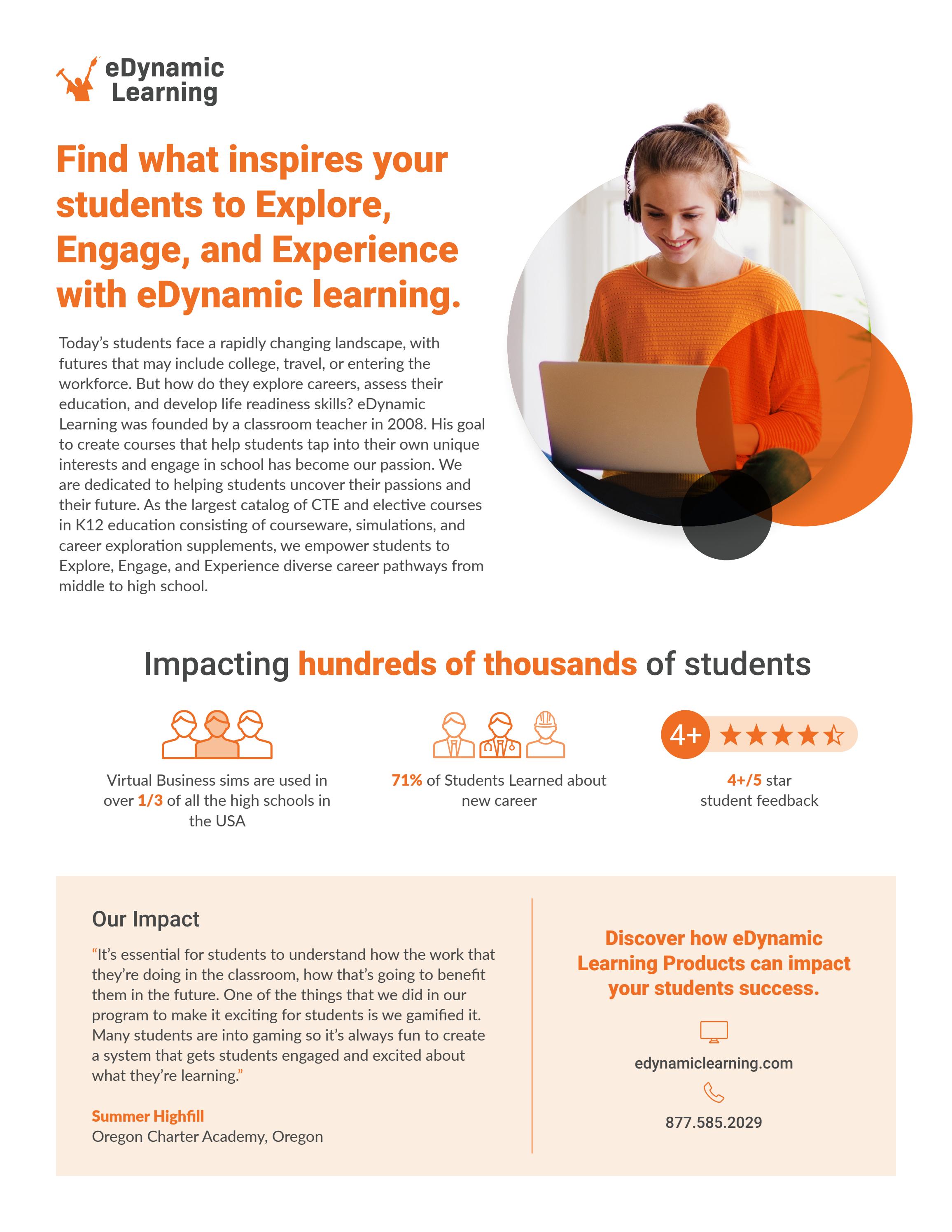 eDL Overview Flyer (Curriculum, KM, LB, GW) by edynamiclearning - Issuu