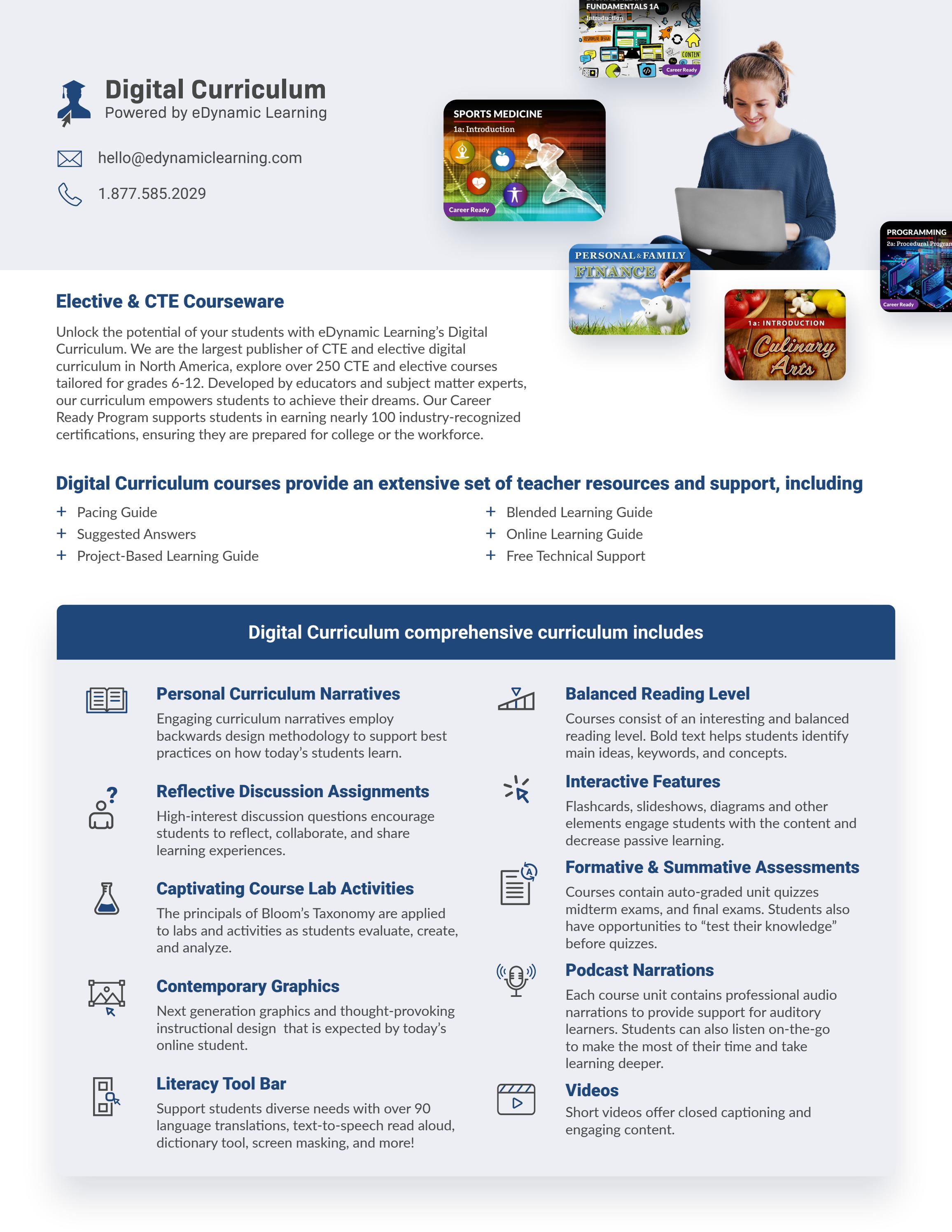 eDynamic Learning (Digital Curriculum) Overview Flyer by edynamiclearning - Issuu