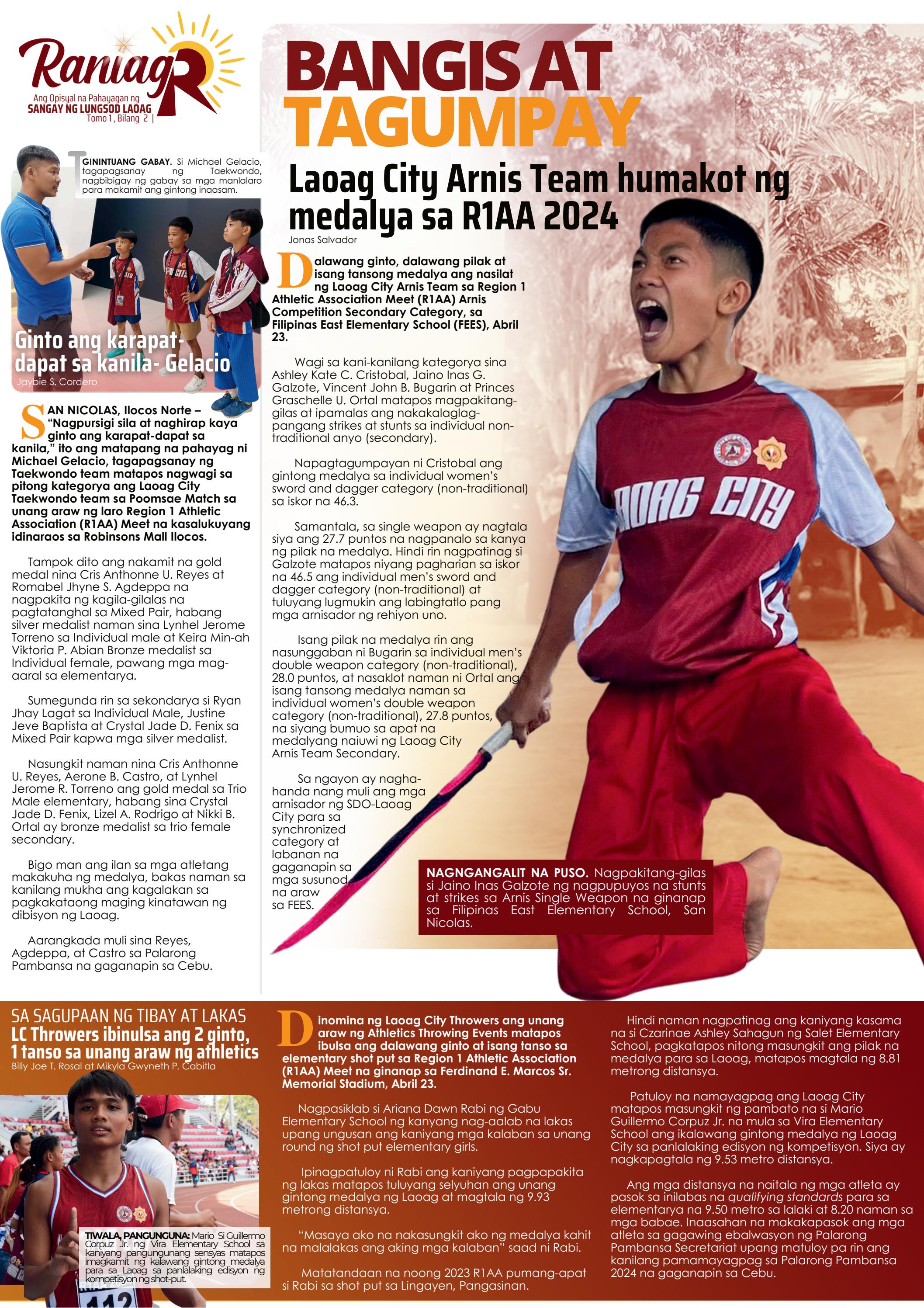 RANIAG Newsletter Special Issue No. 2 by depedlaoagcity - Issuu