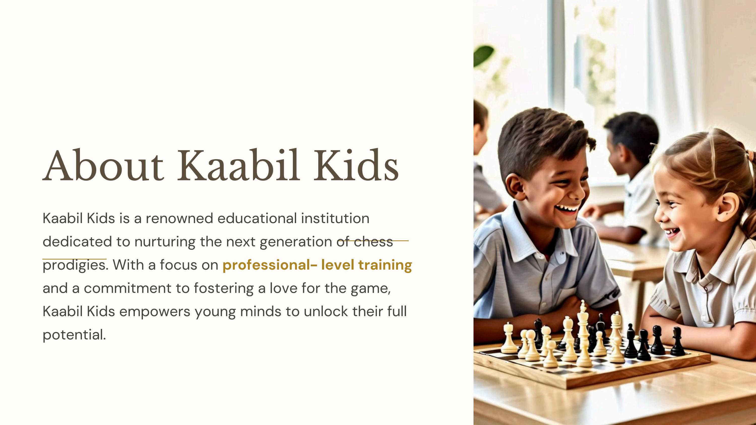 Professional Chess Training | Kaabil kids by kaabilkids2 - Issuu