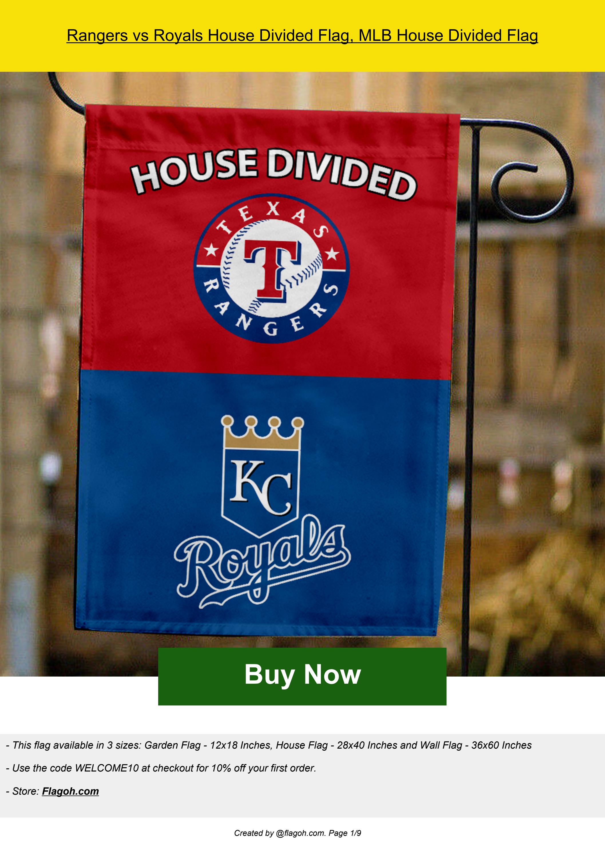 Rangers vs Royals House Divided Flag, MLB House Divided Flag by flagoh ...