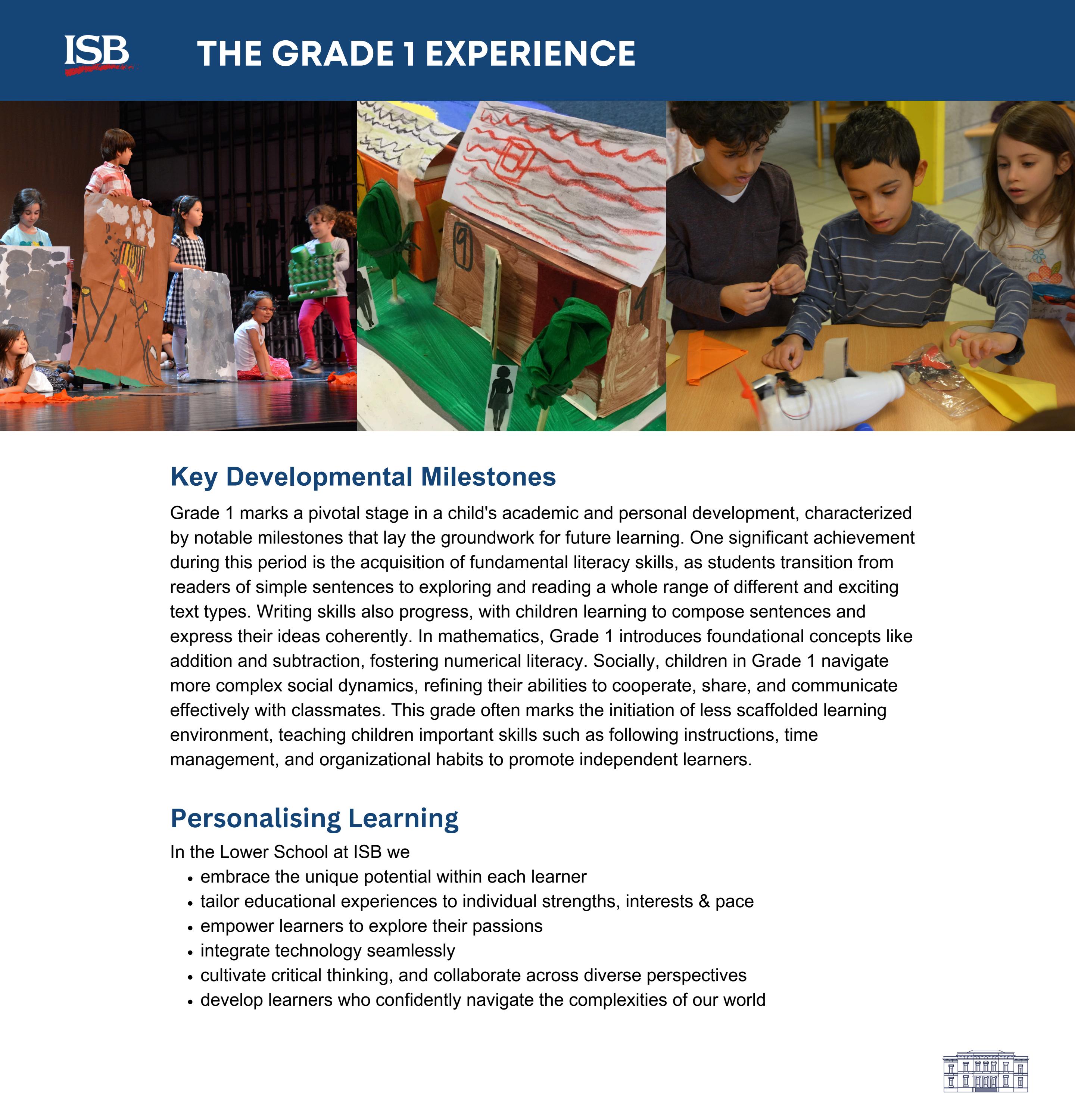 Grade 1 Experience by International School of Brussels - Issuu
