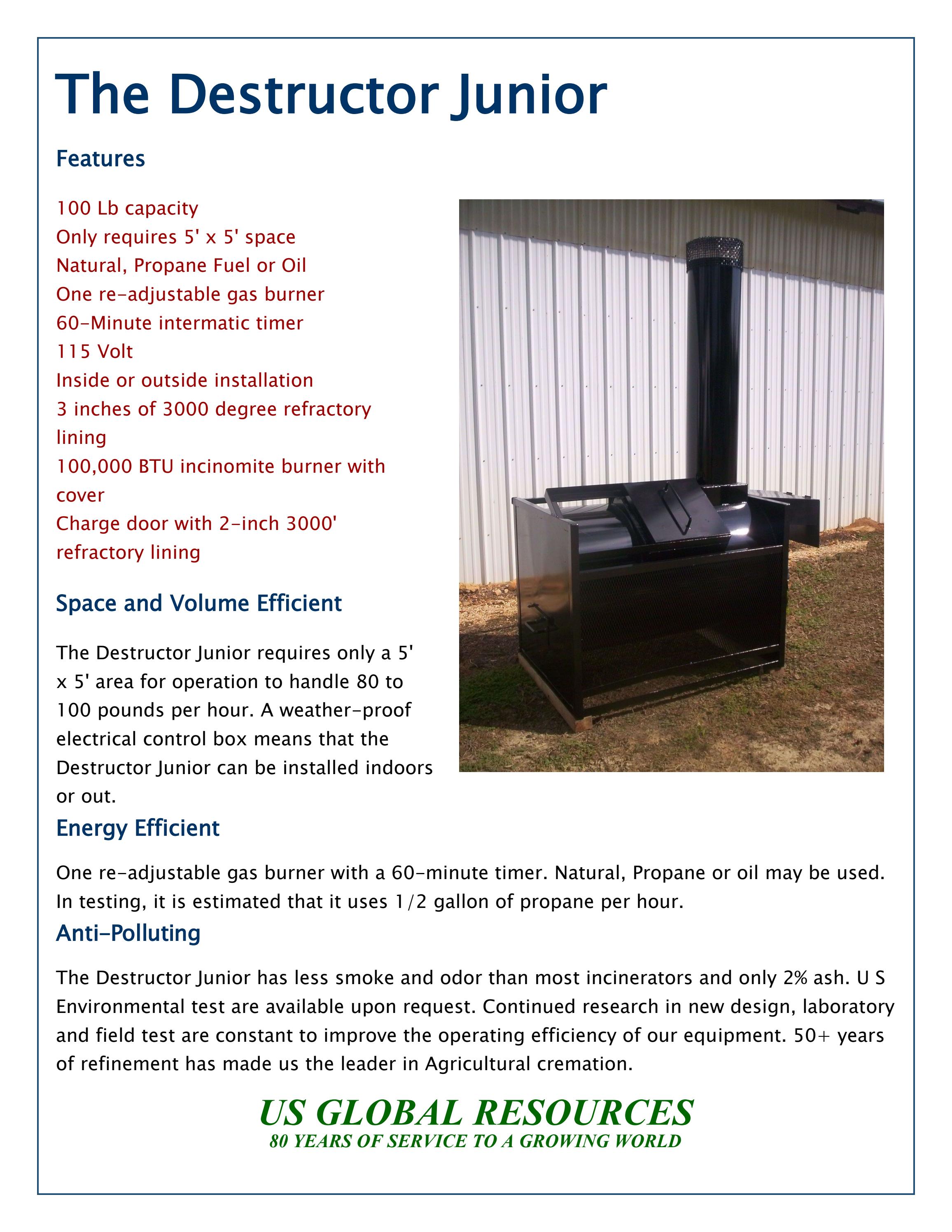 Destructor JR Incinerator by us_global_resources - Issuu